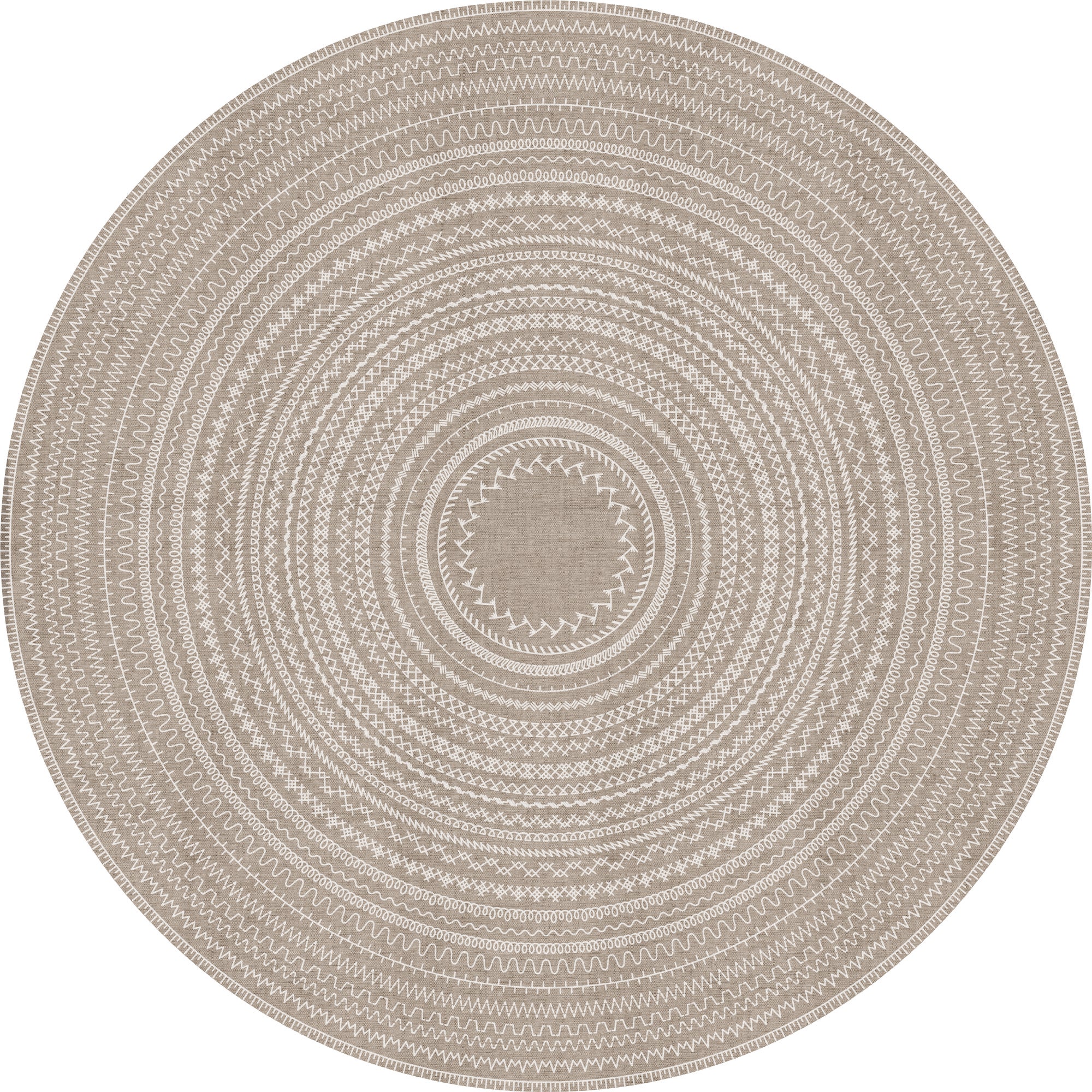 Tapis PVC intérieur/extérieur Kamal [Diam] 150 cm - PVC imprimé ...