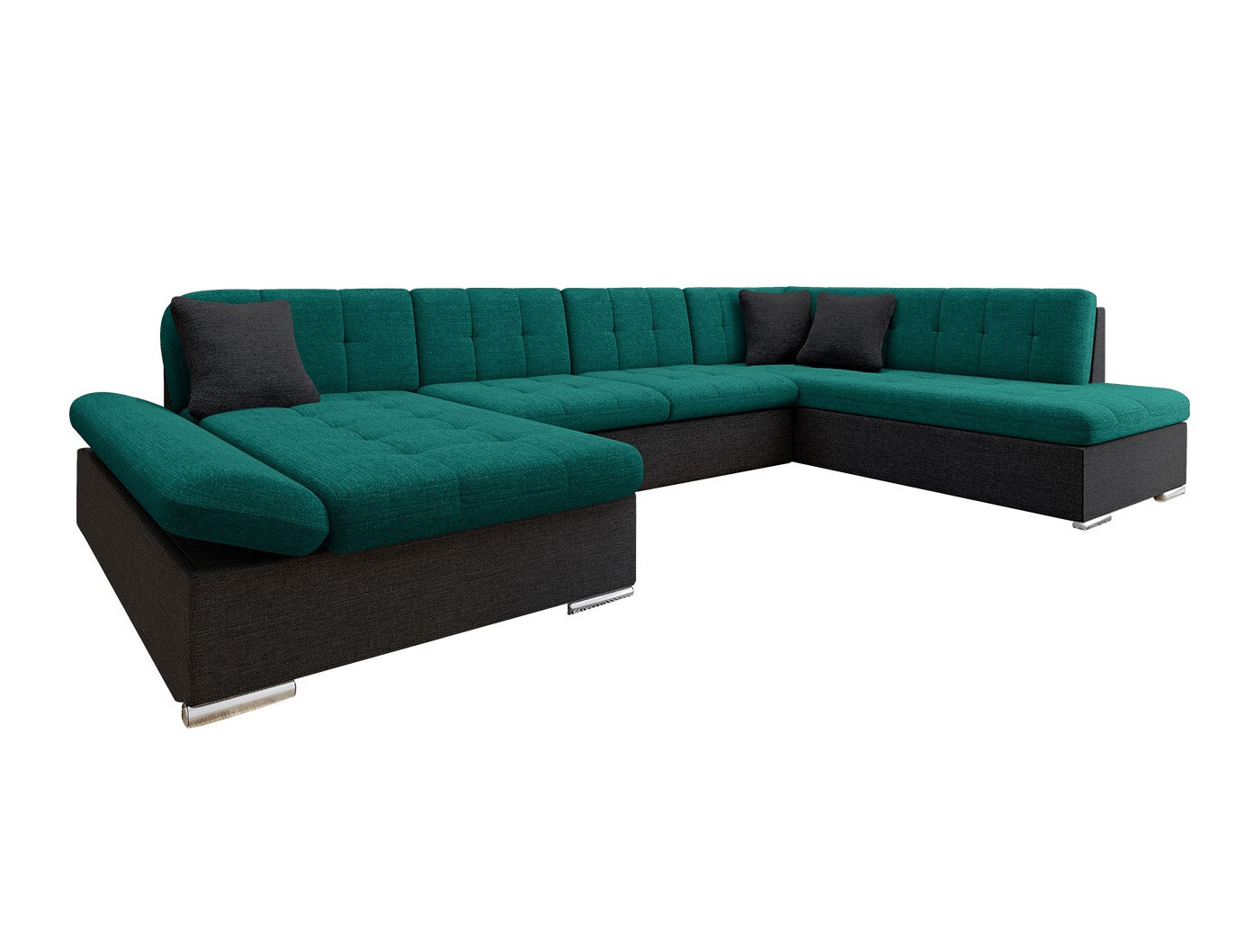 Canapé d'angle Comfivo 150, Vert, Fonction de couchage, Boîte de ...