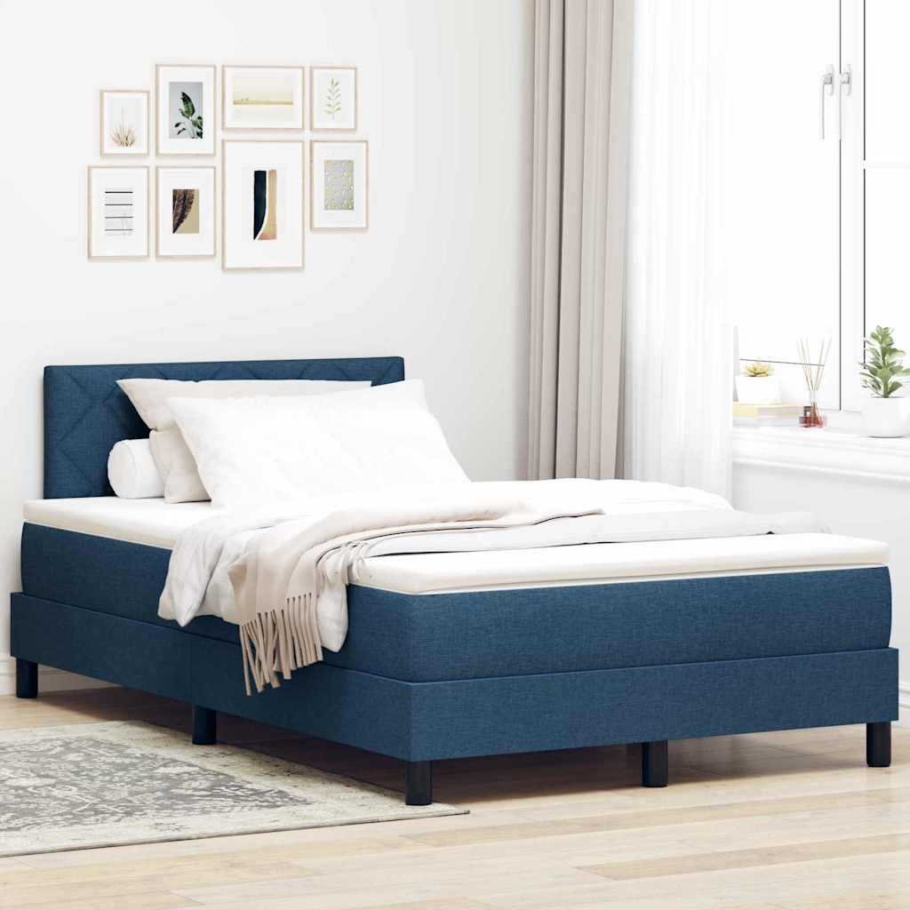 Lit à ressorts avec matelas avec LED Bleu 120 x 200 cm tissu | Leroy Merlin