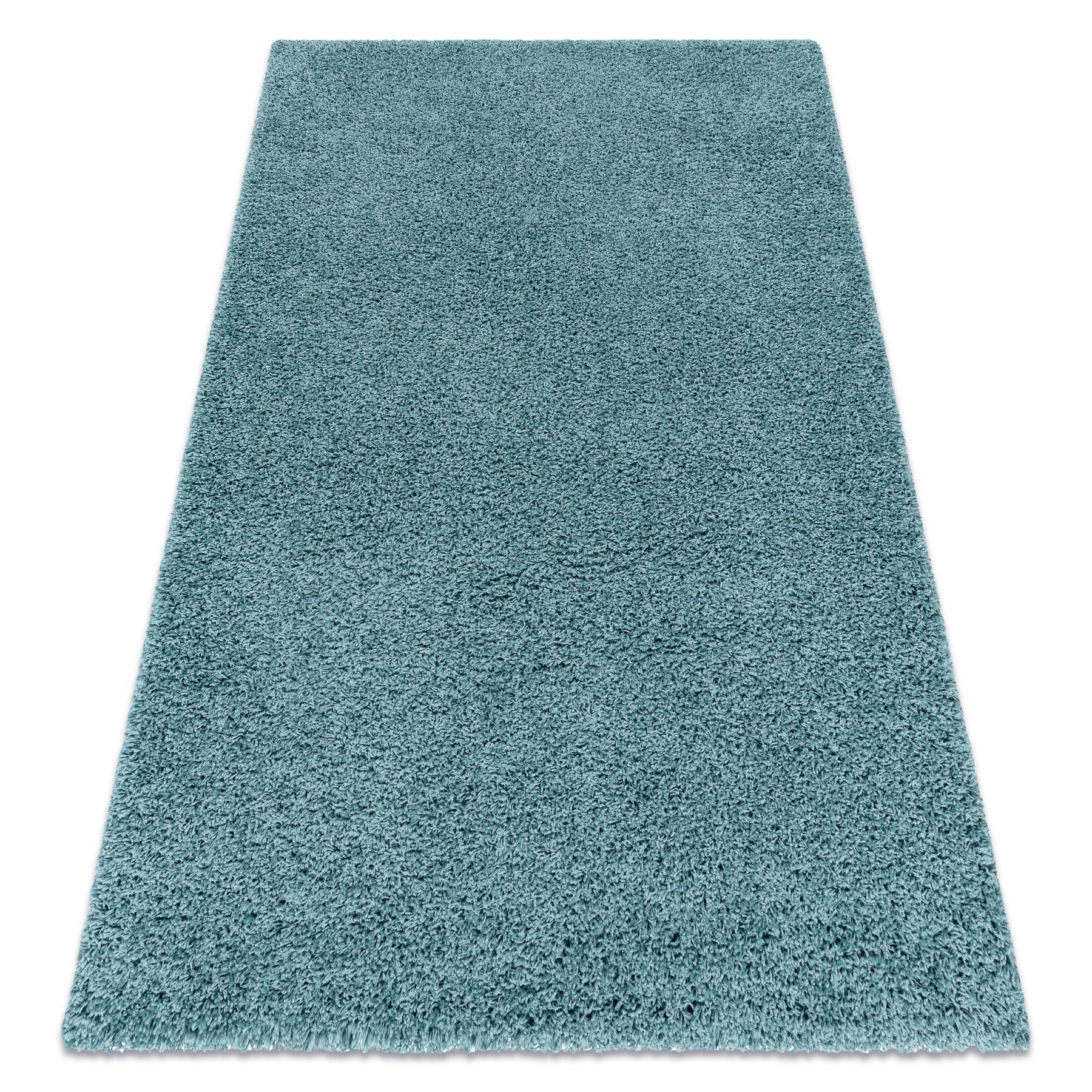 Alfombra SOFFI shaggy 5cm azul 120x170 cm | Leroy Merlin