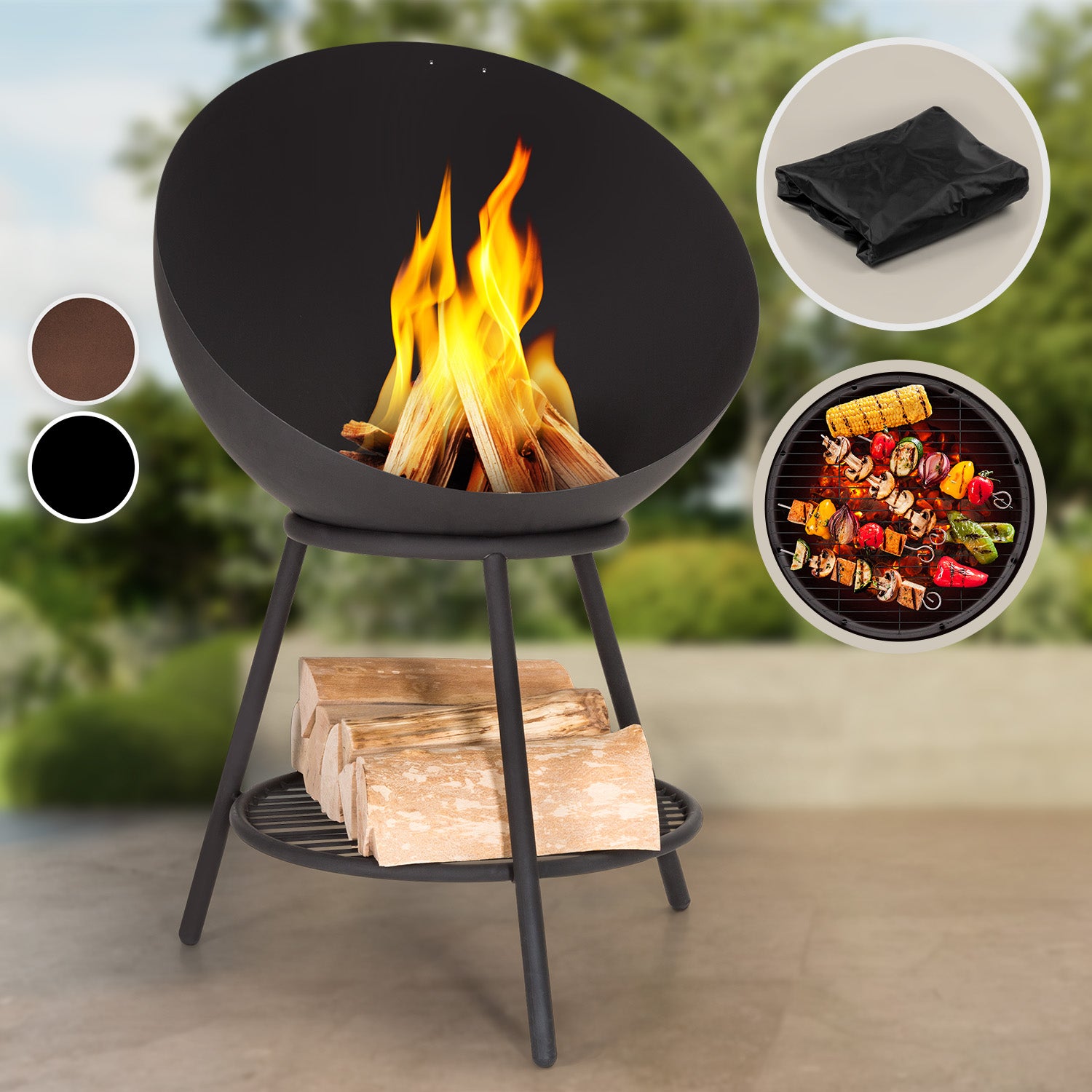 Blumfeldt Brasero Exterieur, Brasero Grill Barbecue, Bol en Acier ...