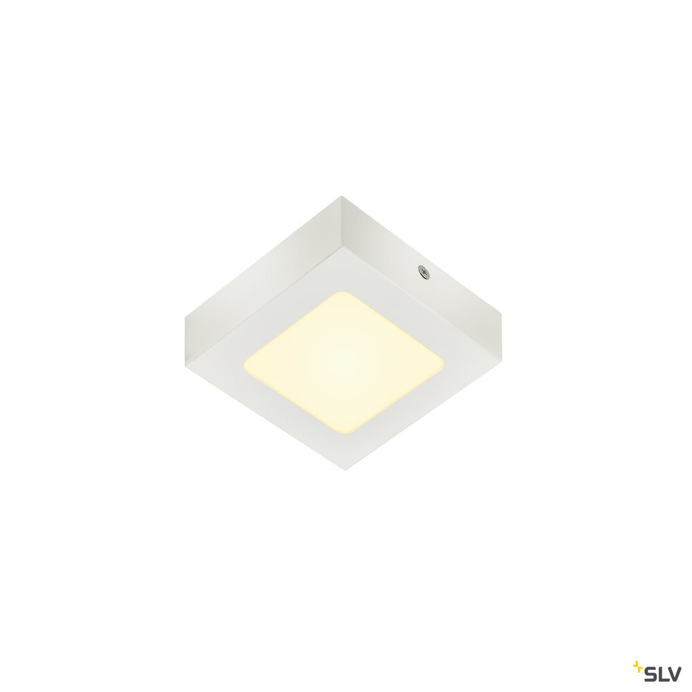 Applique et plafonnier intérieur SLV SENSER 12, carré, blanc mat, LED ...