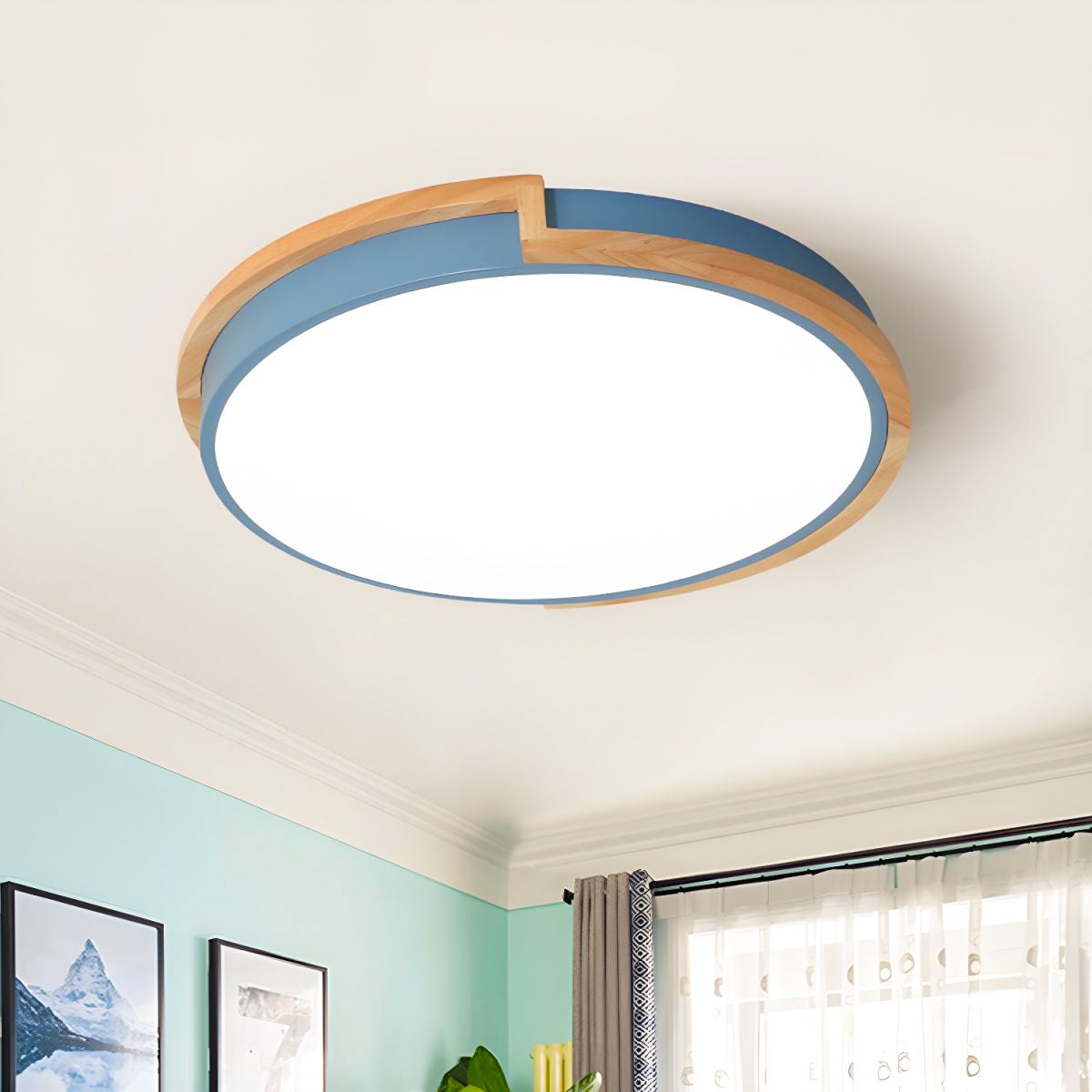 Lámpara de techo LED de 50 cm, lámpara de techo moderna empotrada, luz ...