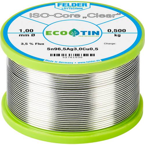 Felder ISO-Core Clear SAC305 Étain à souder bobine Sn96,5Ag3Cu0,5 0.500 ...