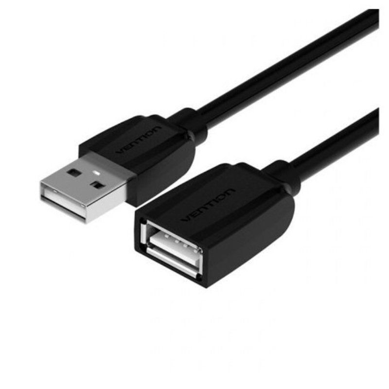 Cable Alargador USB 2.0 Vention VAS-A44-B200/ USB Macho - USB Hembra/ 2m/ Negro | Leroy Merlin