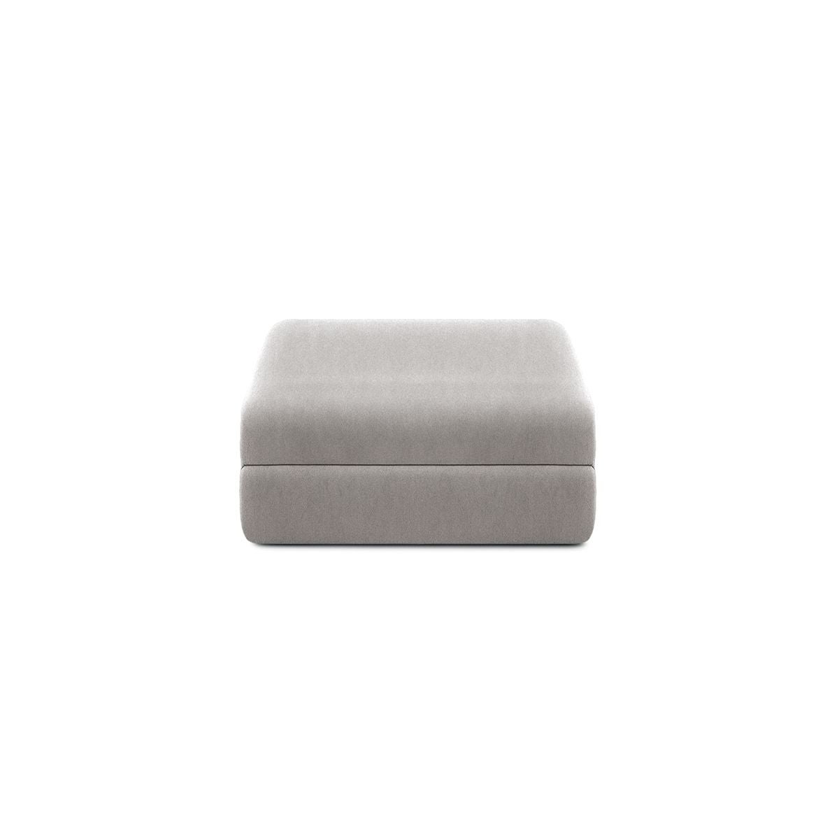 Pouf modulable et convertible - Tissu lisse - Gris clair | Leroy Merlin