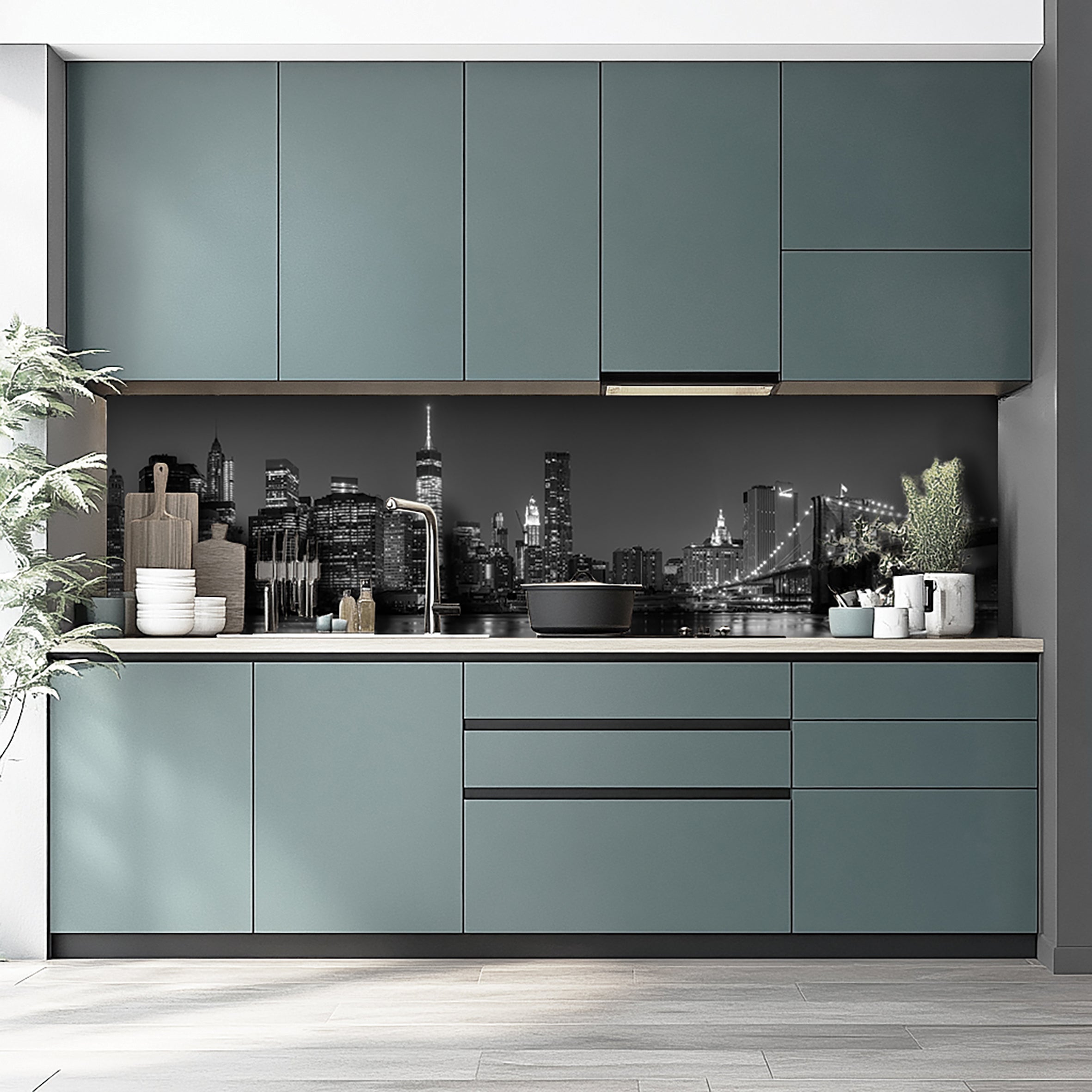 Crédence adhésive en Vinyle Ignifuge Skyline 300x60 | Leroy Merlin