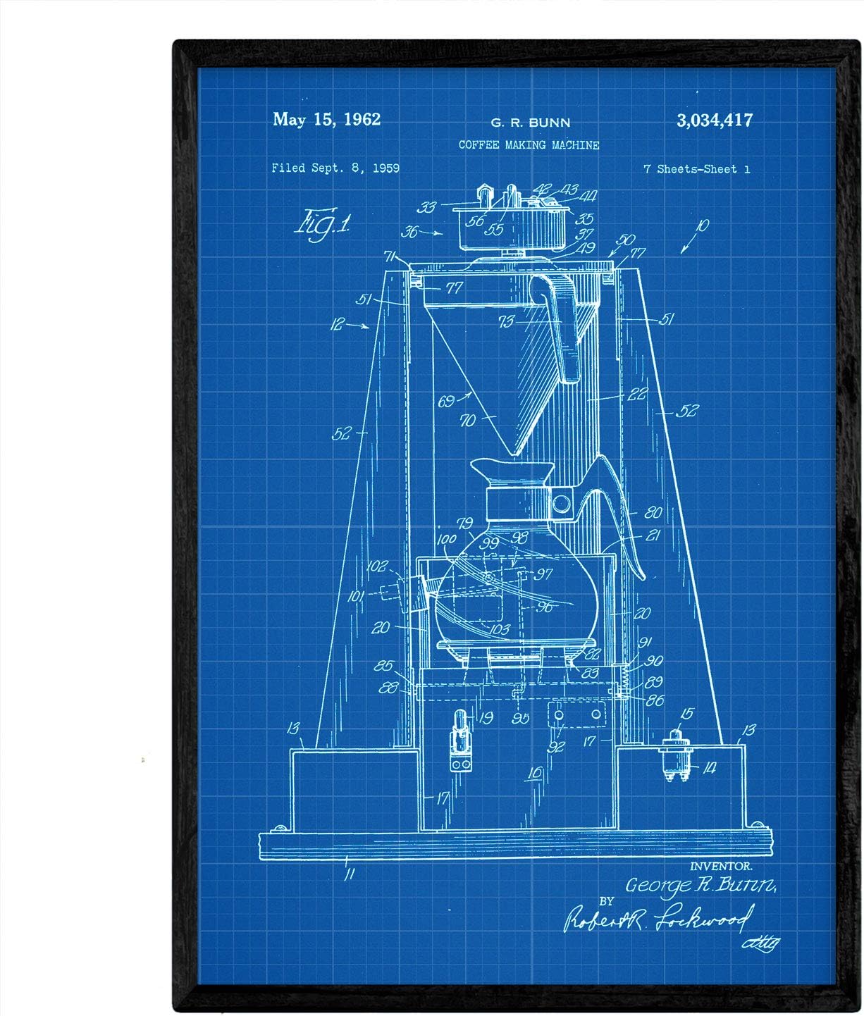 Affiche De Brevet De La Machine À Café. Lémina Avec Old Patent Design ...