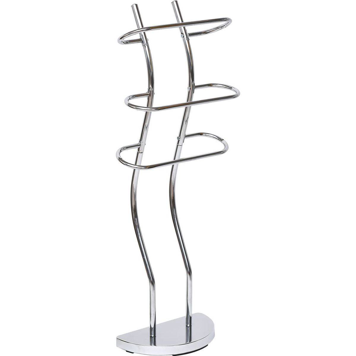 Porte serviettes design metal 3 bras - chrome - Tendance | Leroy Merlin