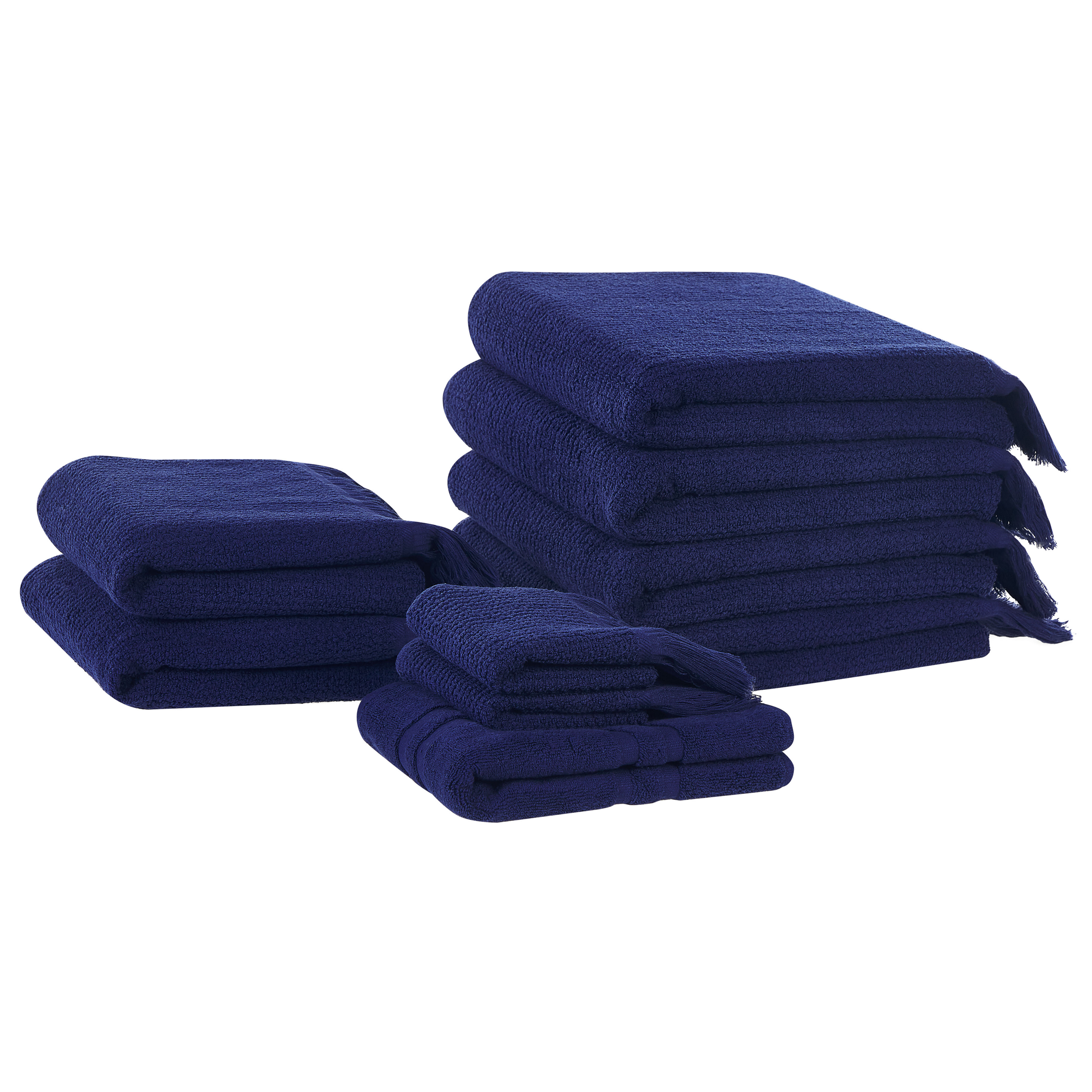 Lot de 9 serviettes ATIU Tissu éponge Bleu marine | Leroy Merlin