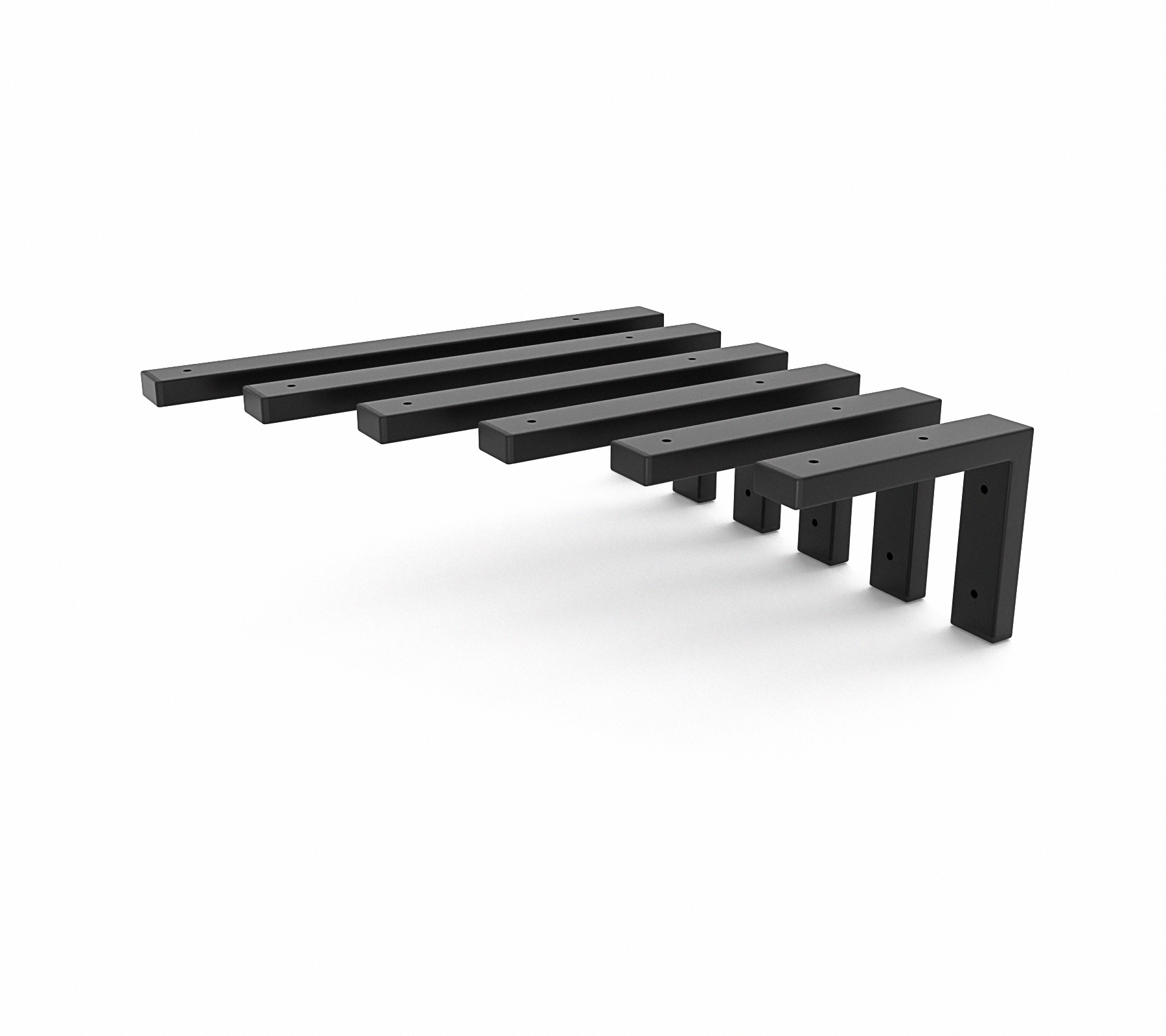 Support pour lavabo MAIN - 35 cm de profondeur, noir, lot de 2 | Leroy ...