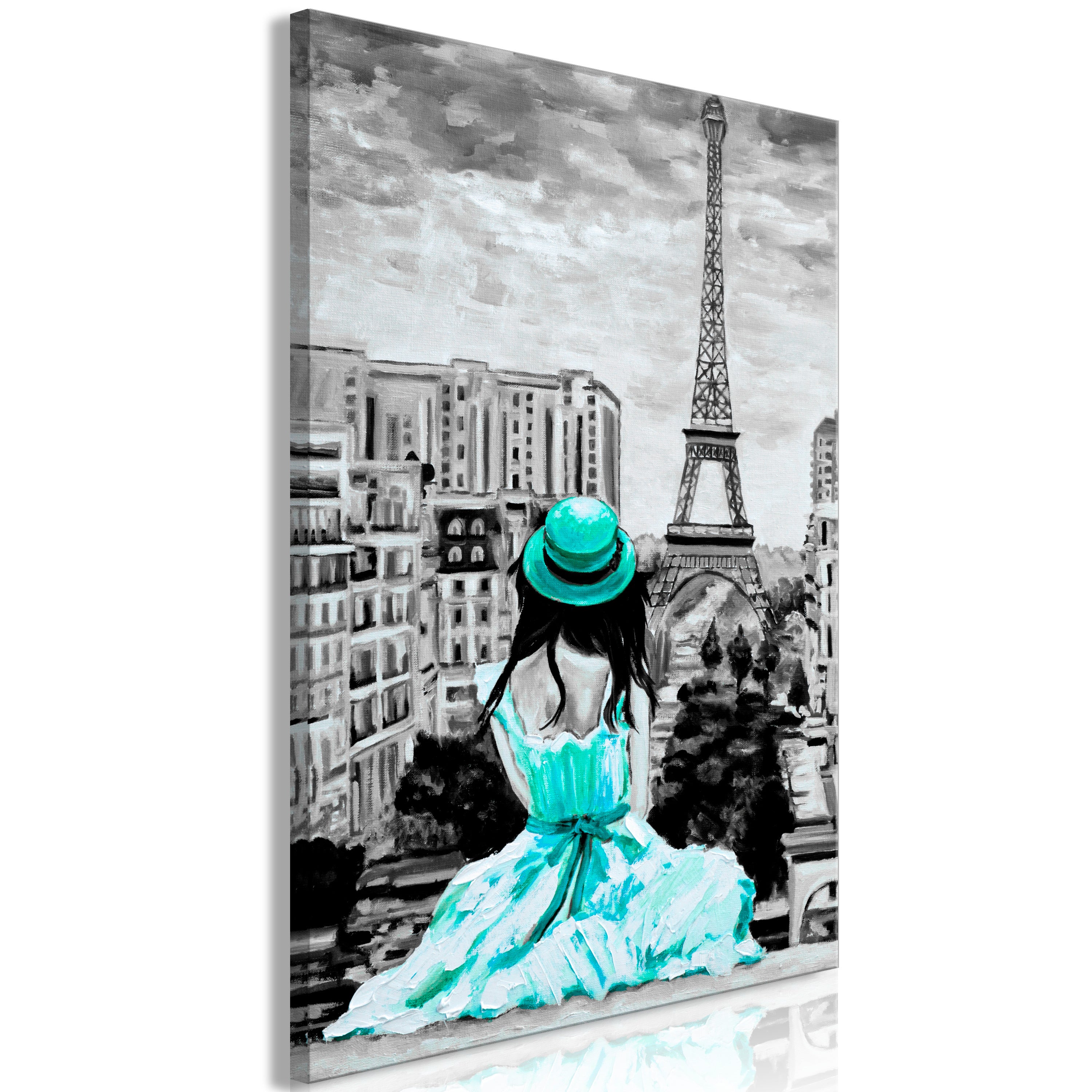Tableau - Paris Colour (1 Part) Vertical Green [80x120] | Leroy Merlin