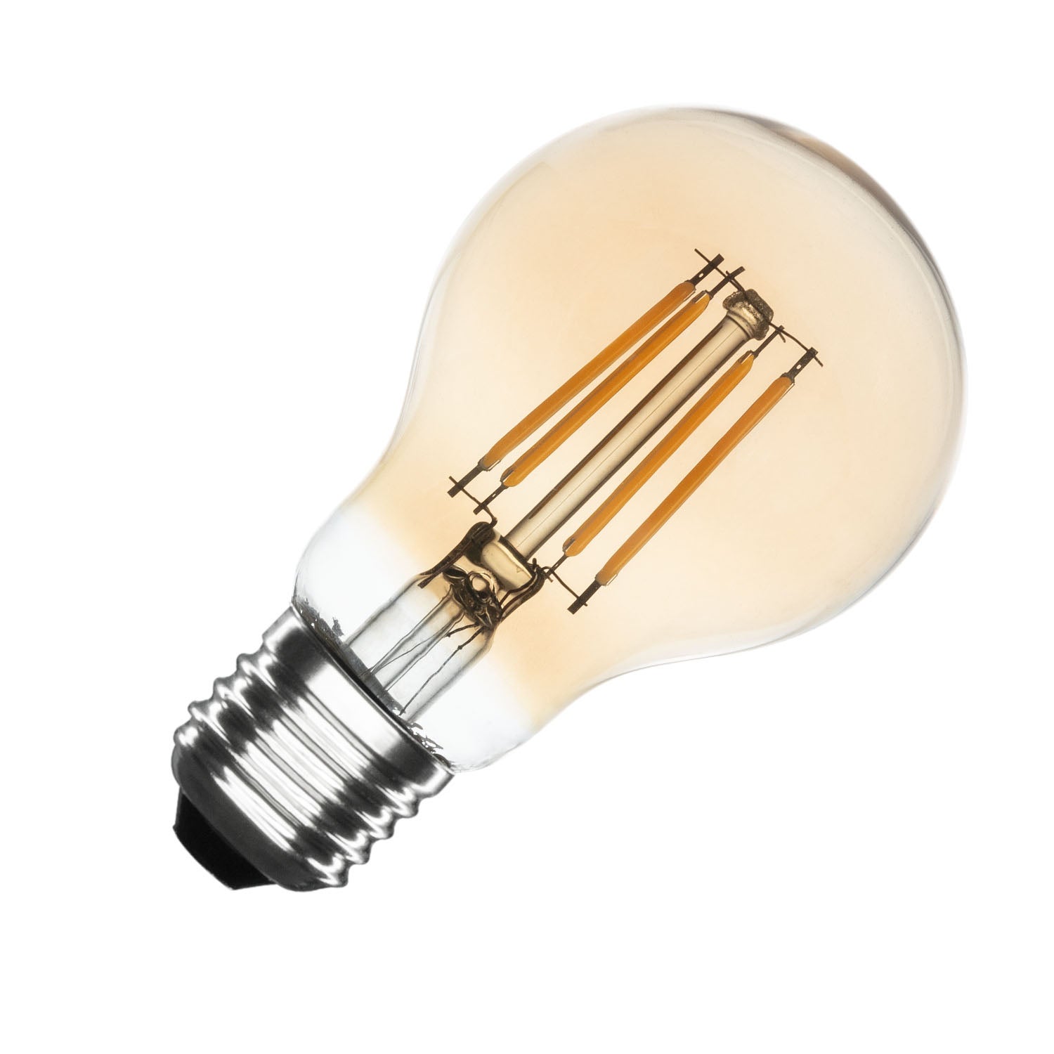 Ampoule LED Filament E27 6W 540 lm Dimmable A60 Gold No Flicker 4000K Blanc neutre | Leroy Merlin