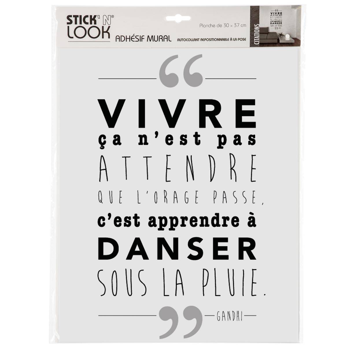Sticker texte "Citation" - 30x40 cm - Atmosphera créateur d'intérieur ...