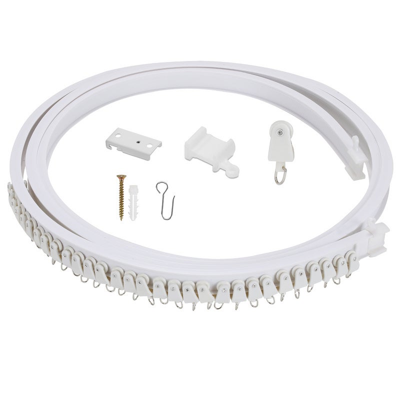 Kit de Rail de Rideau Plafond Pliable, 3M Rail de Rideau Flexible avec ...