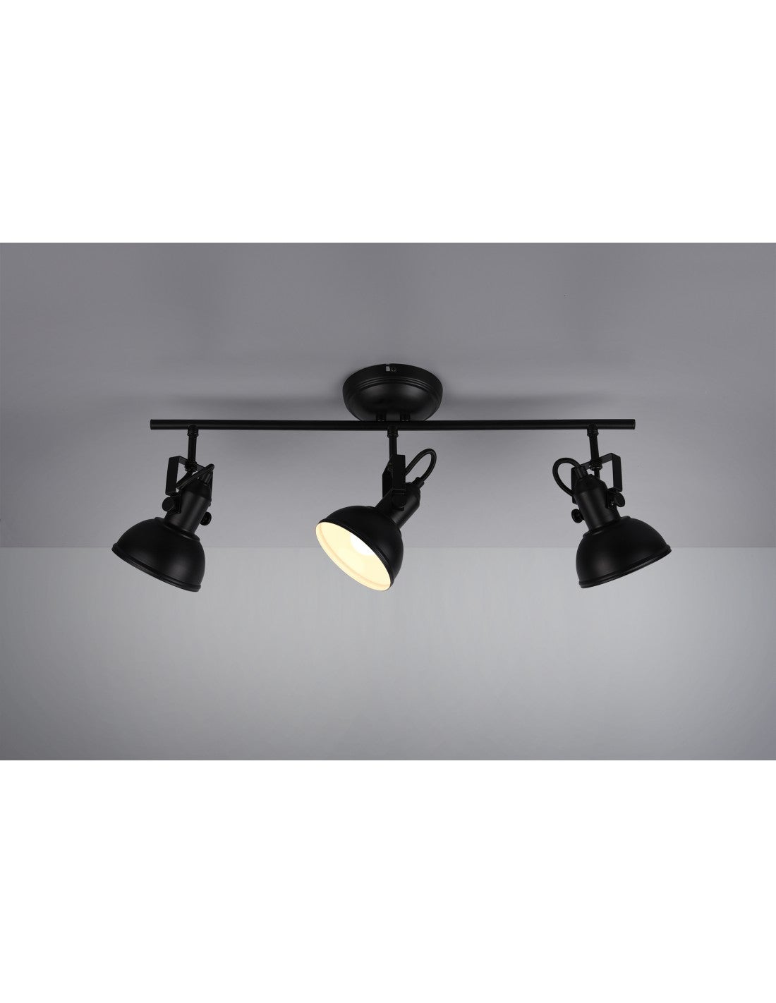 Gina Spot Noir Mat 3 Spots L60 cm Trio Lighting | Leroy Merlin