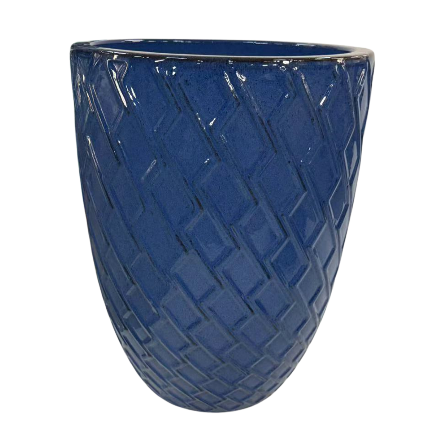 Pot grande taille d'extérieur ZEUS 41x55cm bleu antique, fait main en ...