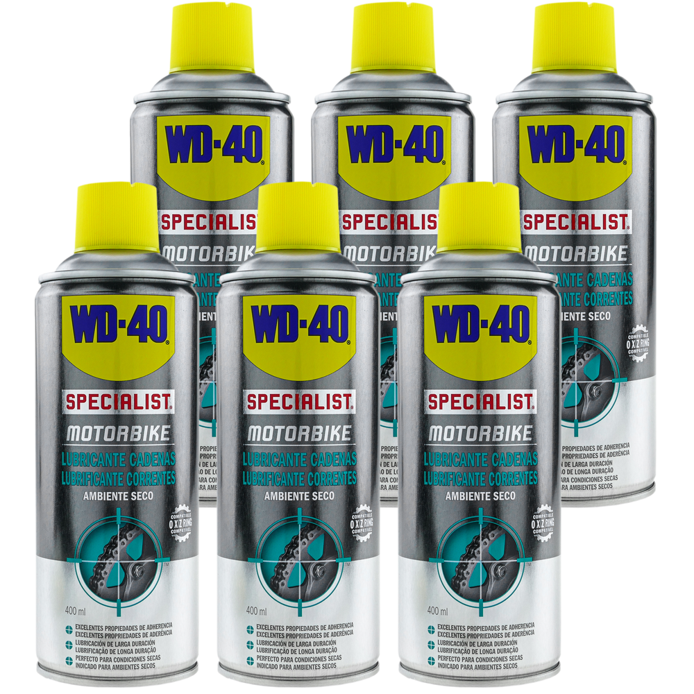 WD40 SPRAY 400 LUBRICANTE MOTO CADENA AMBIENTE SECO | Leroy Merlin