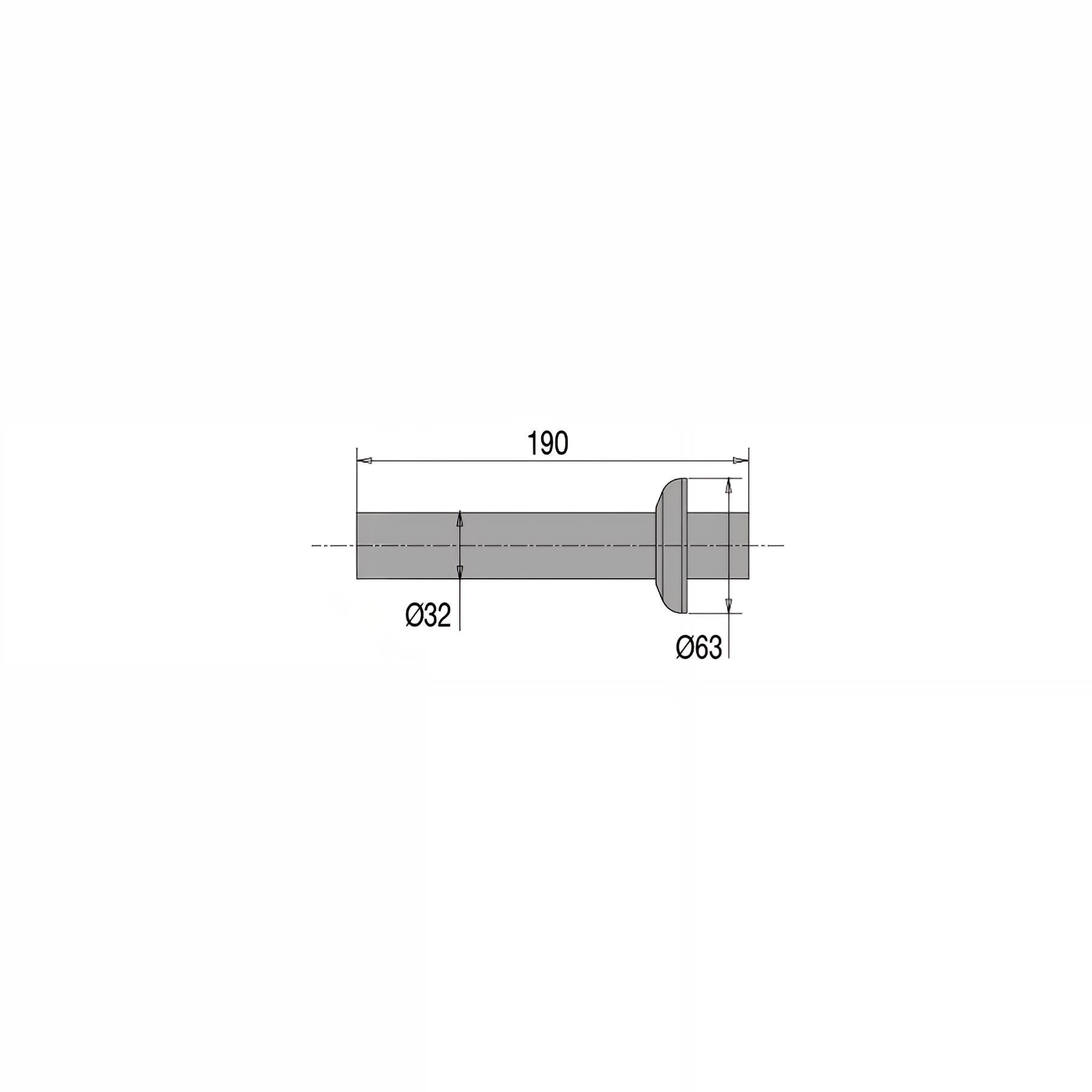 Sortie murale laiton chromé Ø32mm, L. 190mm, rosace inox Ø63mm | Leroy ...