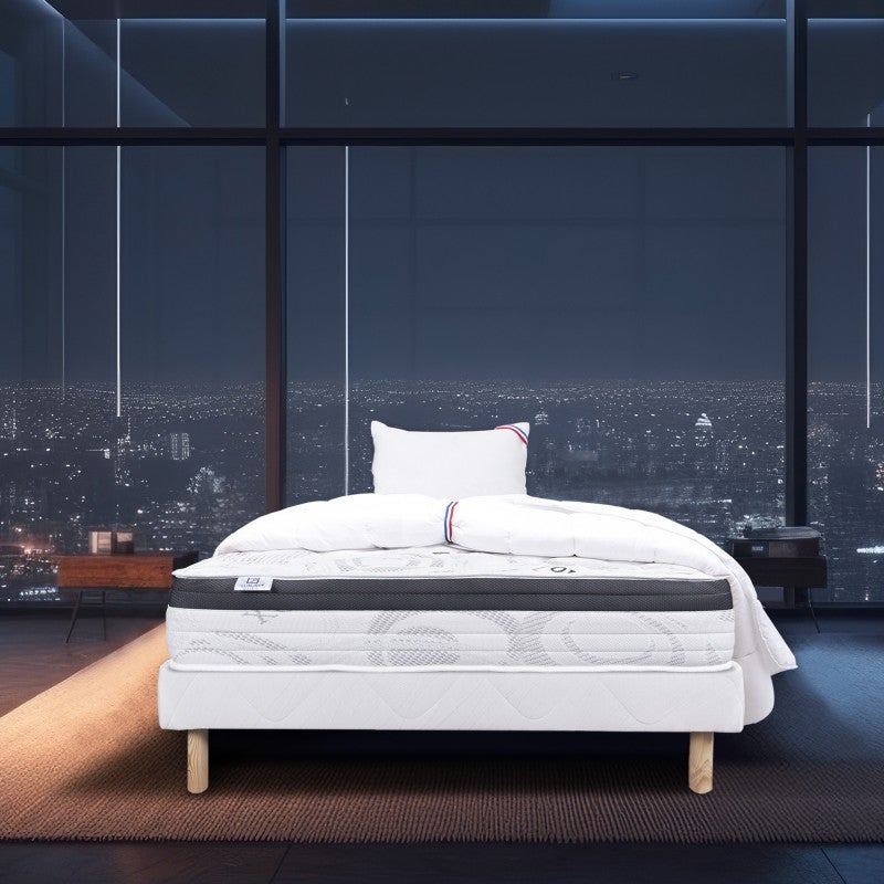 Ensemble Matelas Sleeplux, 26 cm, mousses haute densité, ferme, face ...