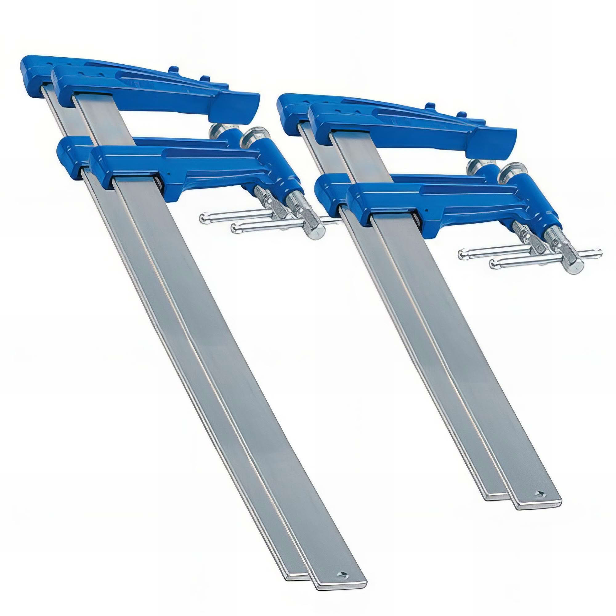 4 serre-joints à pompe 3-P (35 x 8) saillie de 120 mm - 2 x L. 120 cm, 2 x L. 150 cm - 8590007 ...