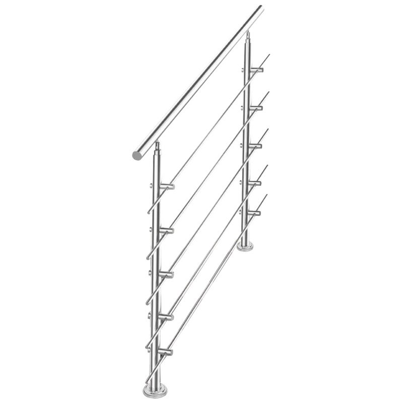 Barandilla de escalera exterior Pasamanos de pared Barandilla de acero ...
