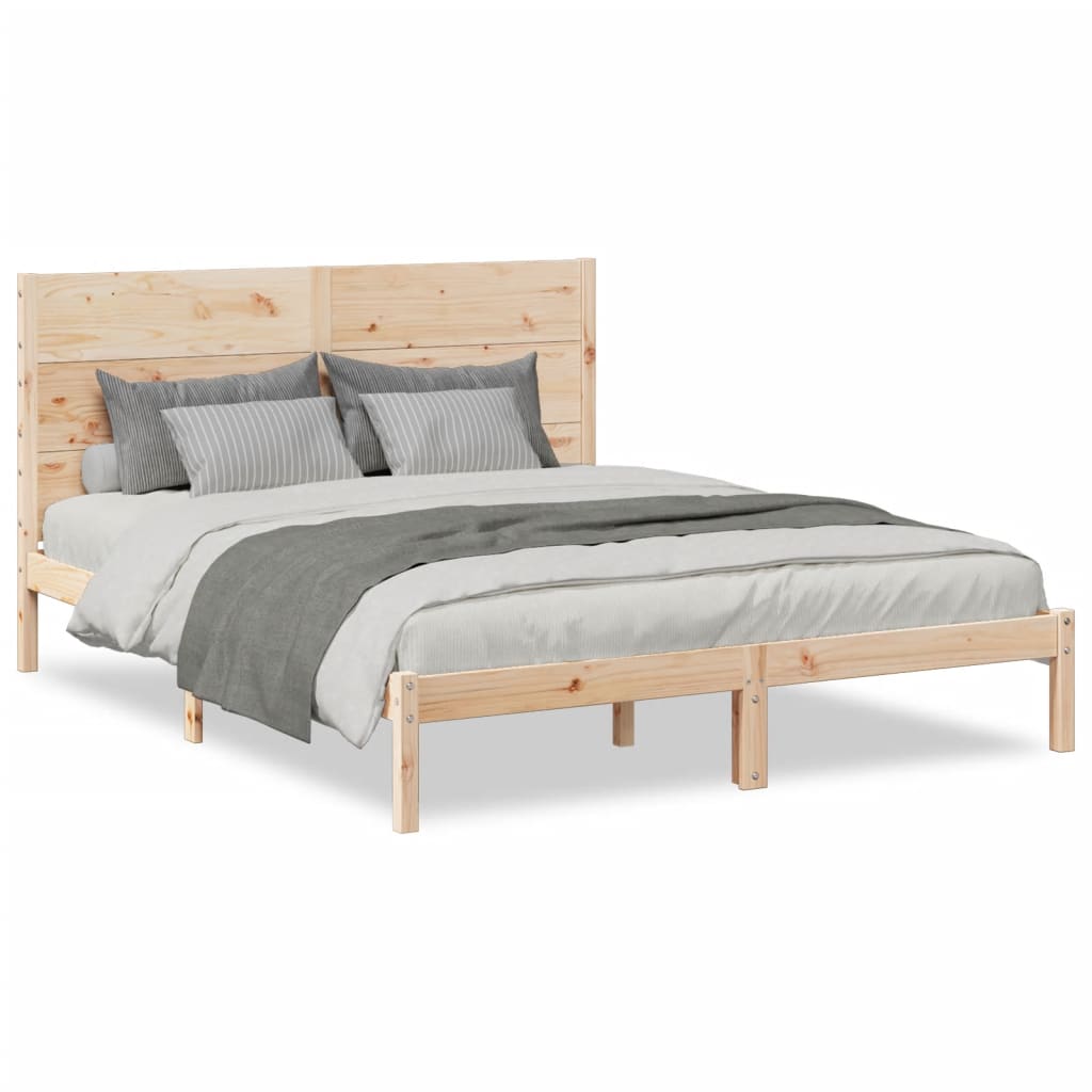 Lit extra long sans matelas en bois massif 160x210 cm — COMFORTXL ...