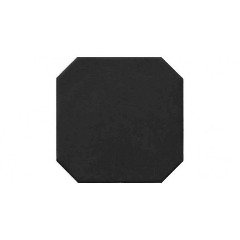 Carrelage sol / mur octogonal uni noir mate 20x20 cm OCTAGON NEGRO MATE ...