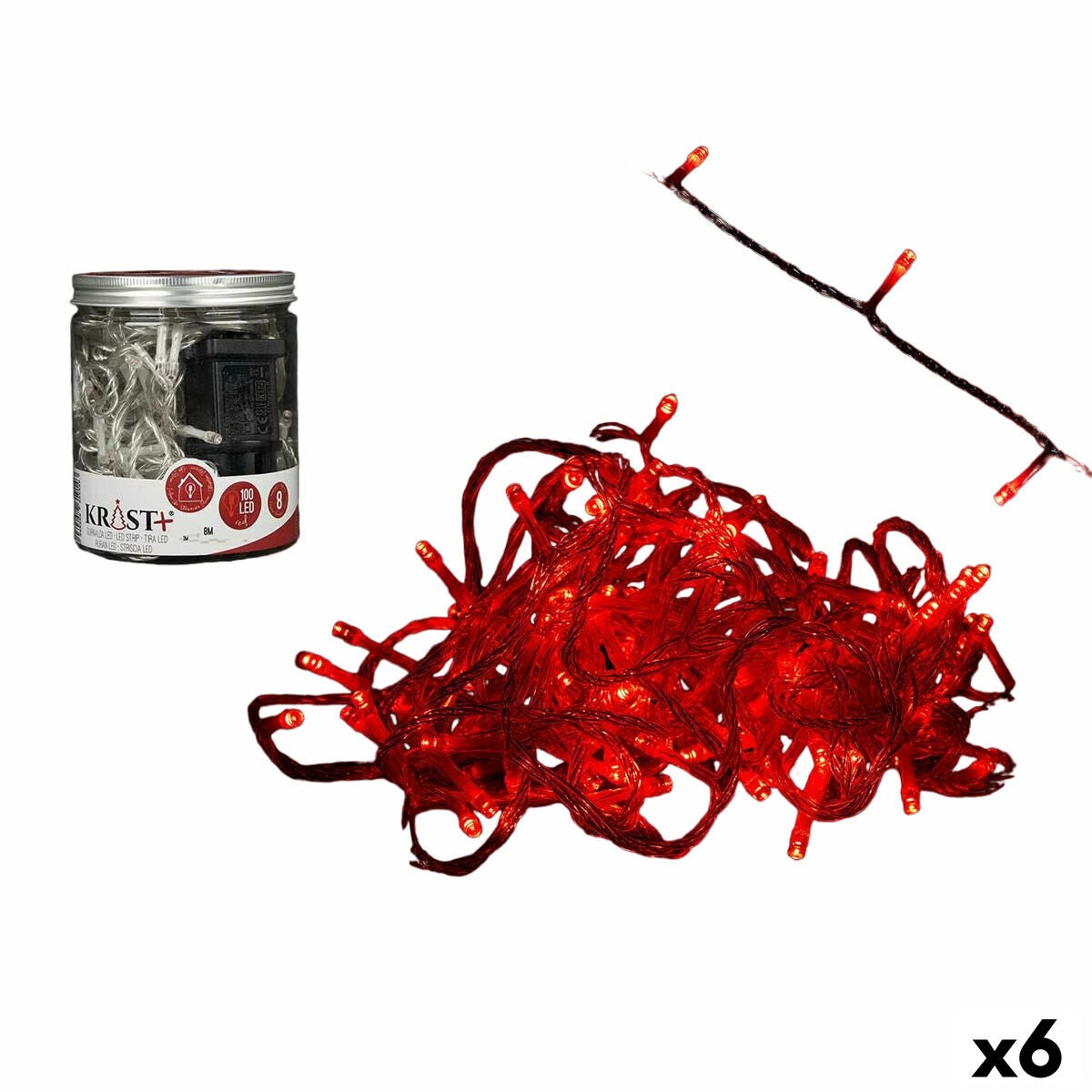 Guirnalda de Luces LED Rojo 8 m 3,6 W (6 Unidades) | Leroy Merlin