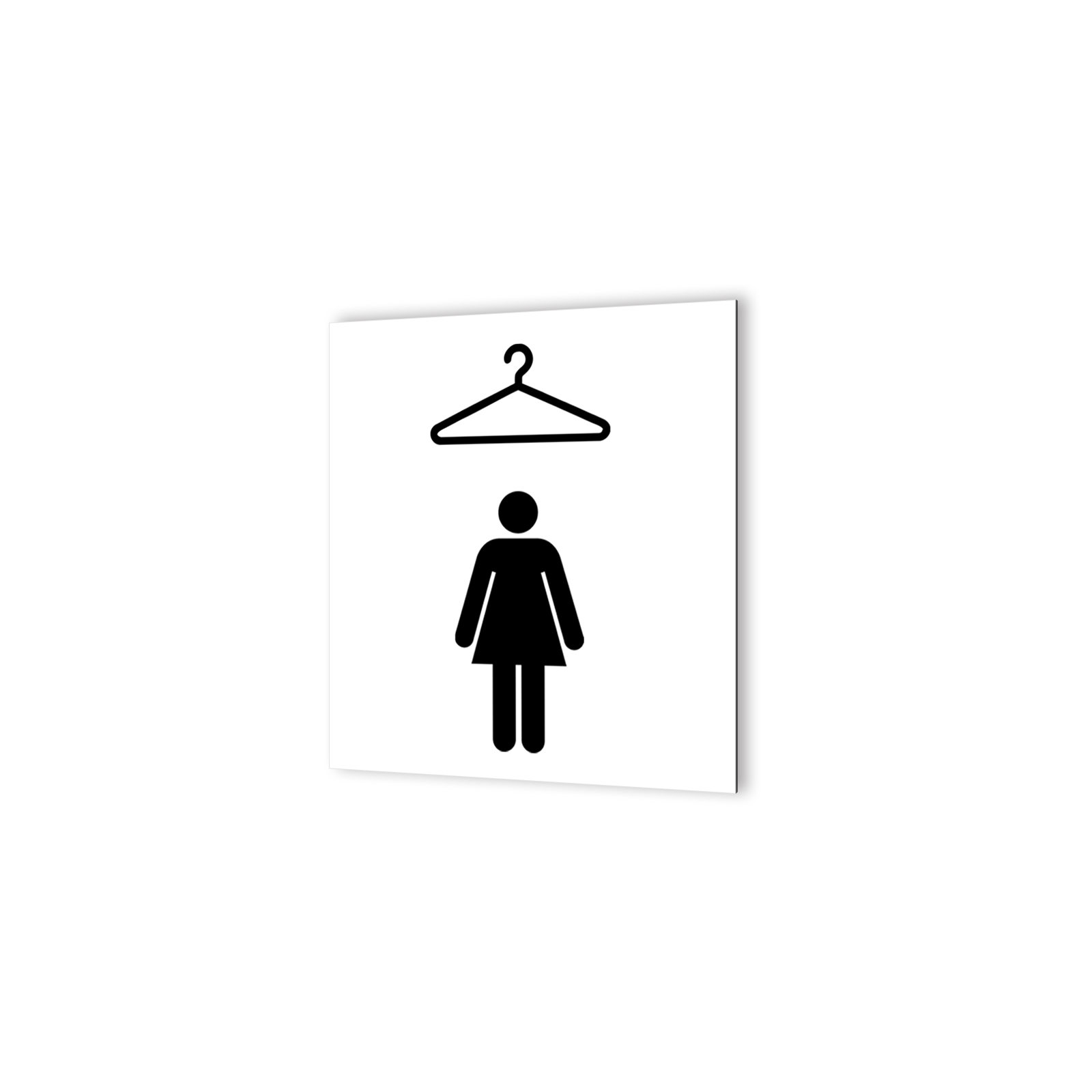 Pictogramme Vestiaires Femmes - Plaque signalétique Dibond Blanc ...