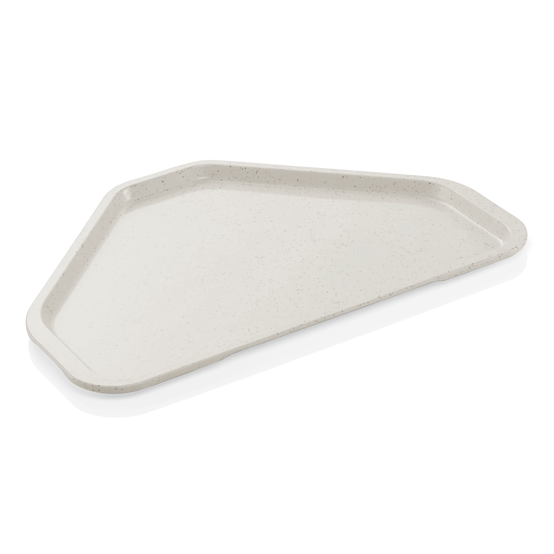 Plateau trapézoïdal en Polyester gris granit L 480 mm l 340 mm - Was ...