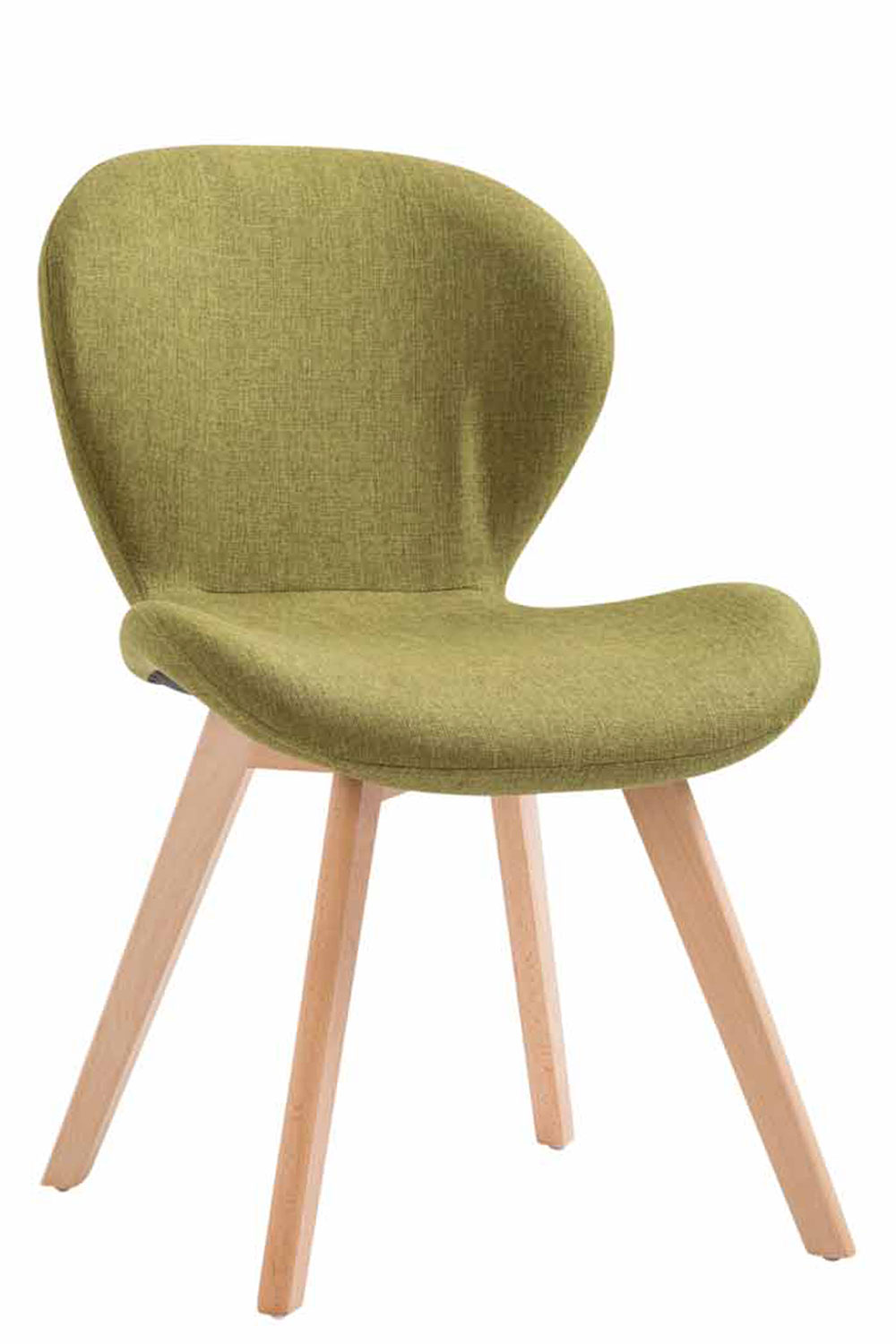 Silla de comedor Fitz tela verde natural | Leroy Merlin