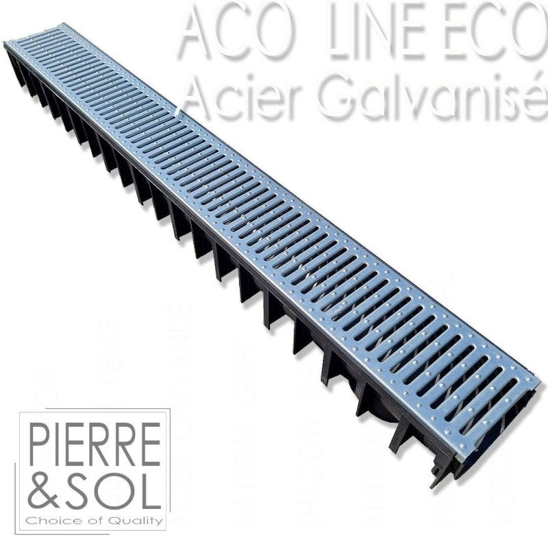 Canal Rejilla de Acero Galvanizado - ACO LINE ECO | Leroy Merlin