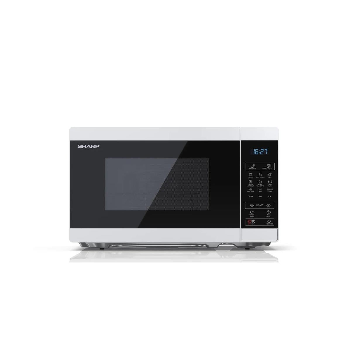 Four à micro-ondes Sharp YC-MG02E-W Surface plane 20 L 800 W Bleu Blanc | Leroy Merlin