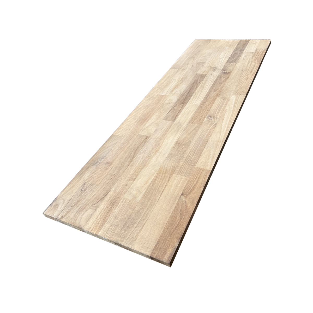 Tablette Teck Massif Abouté, L.120 cm x l.30 cm, Ep.18 mm | Leroy Merlin