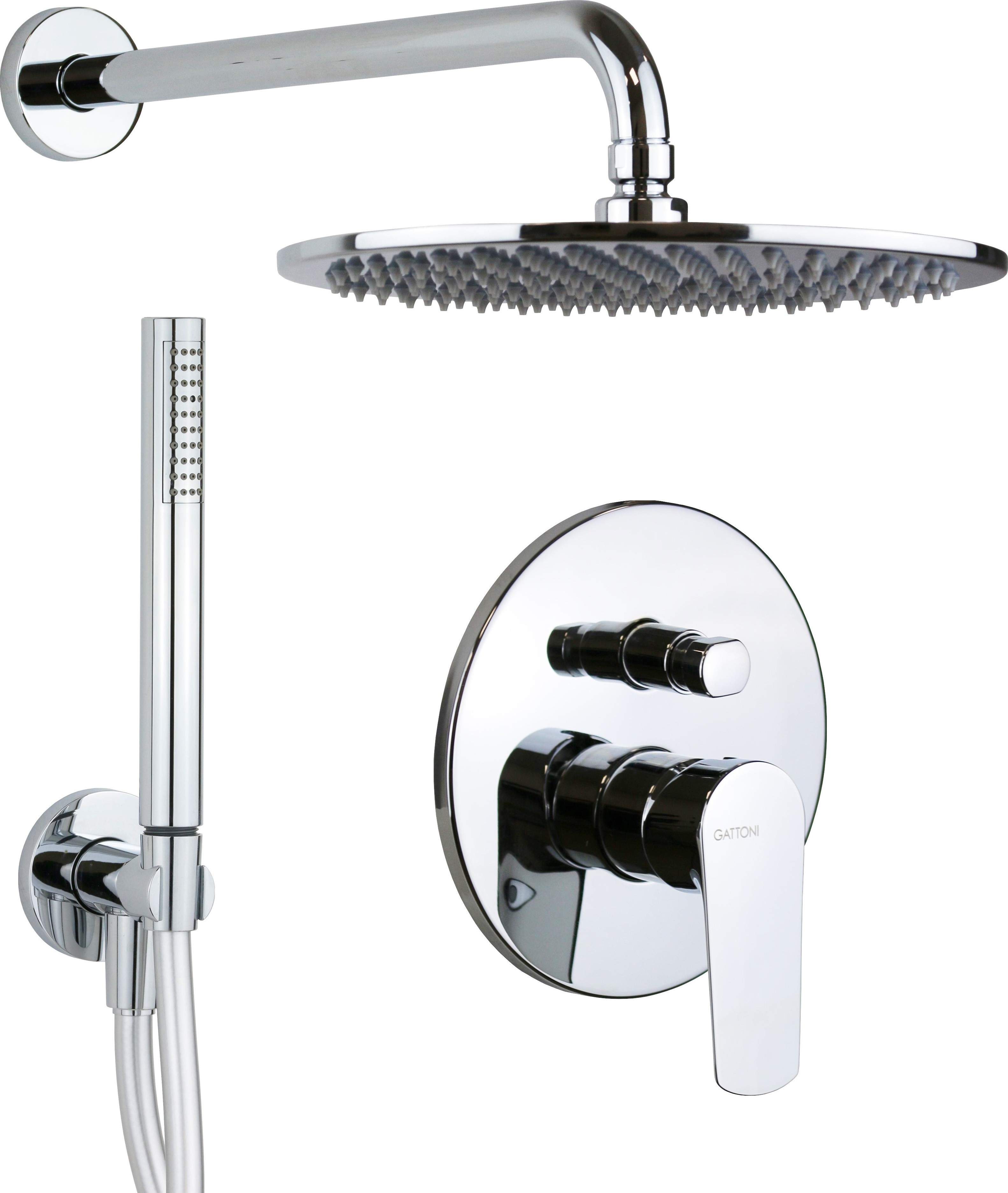 Kit de douche chromé complet Gattoni Avio AV715/PDC0 - Chromé | Leroy ...