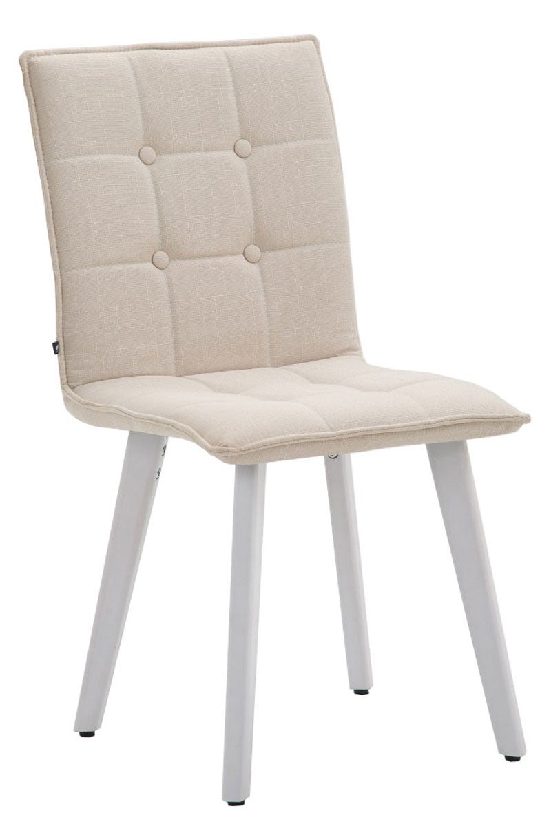 Silla Miller tela blanca crema | Leroy Merlin