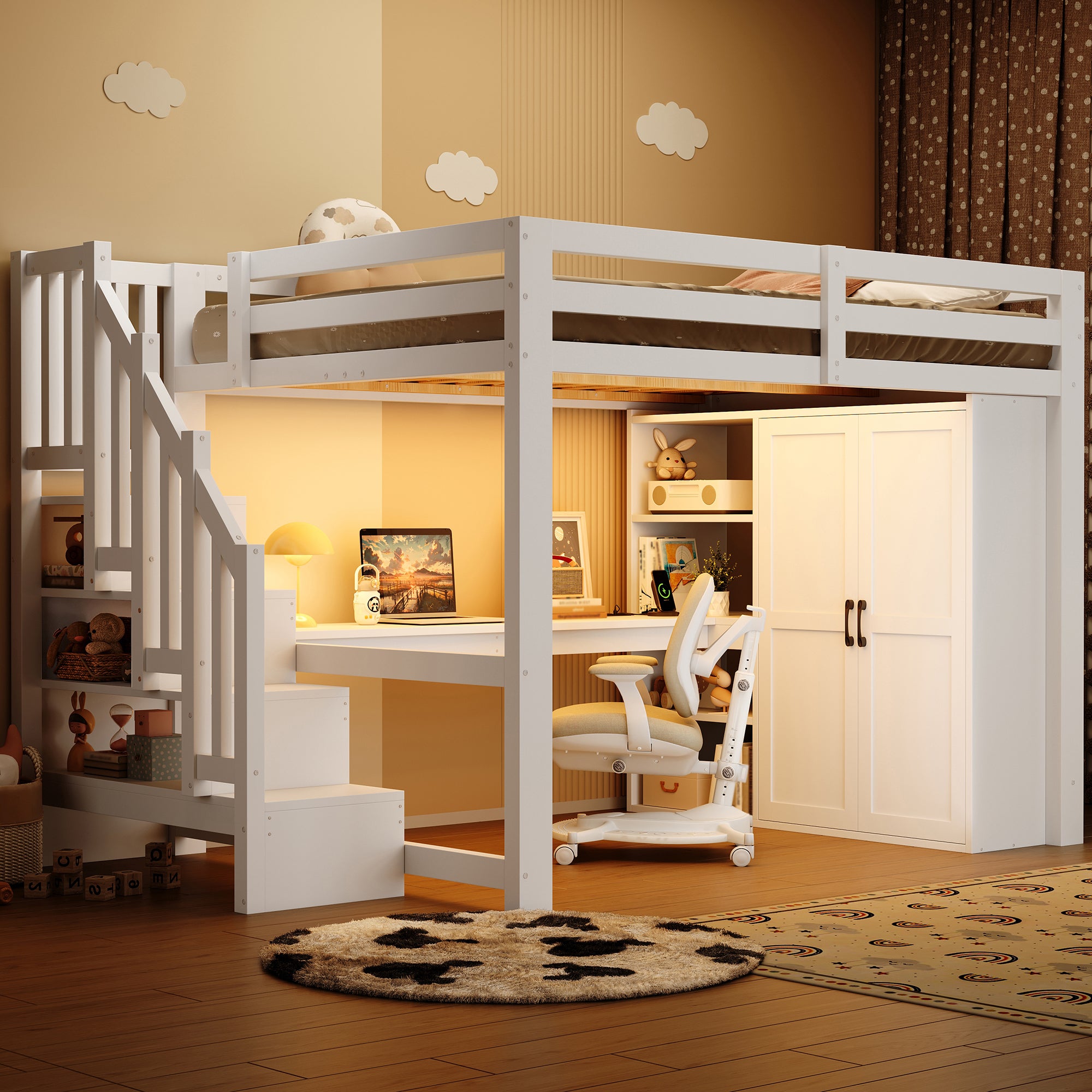 Lit Superpos Avec Bureau Intgr
