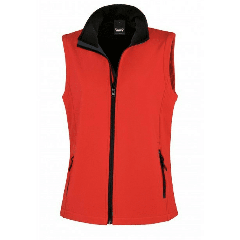 Gilet sans manches softshell femme Result Rouge / Noir XS | Leroy Merlin