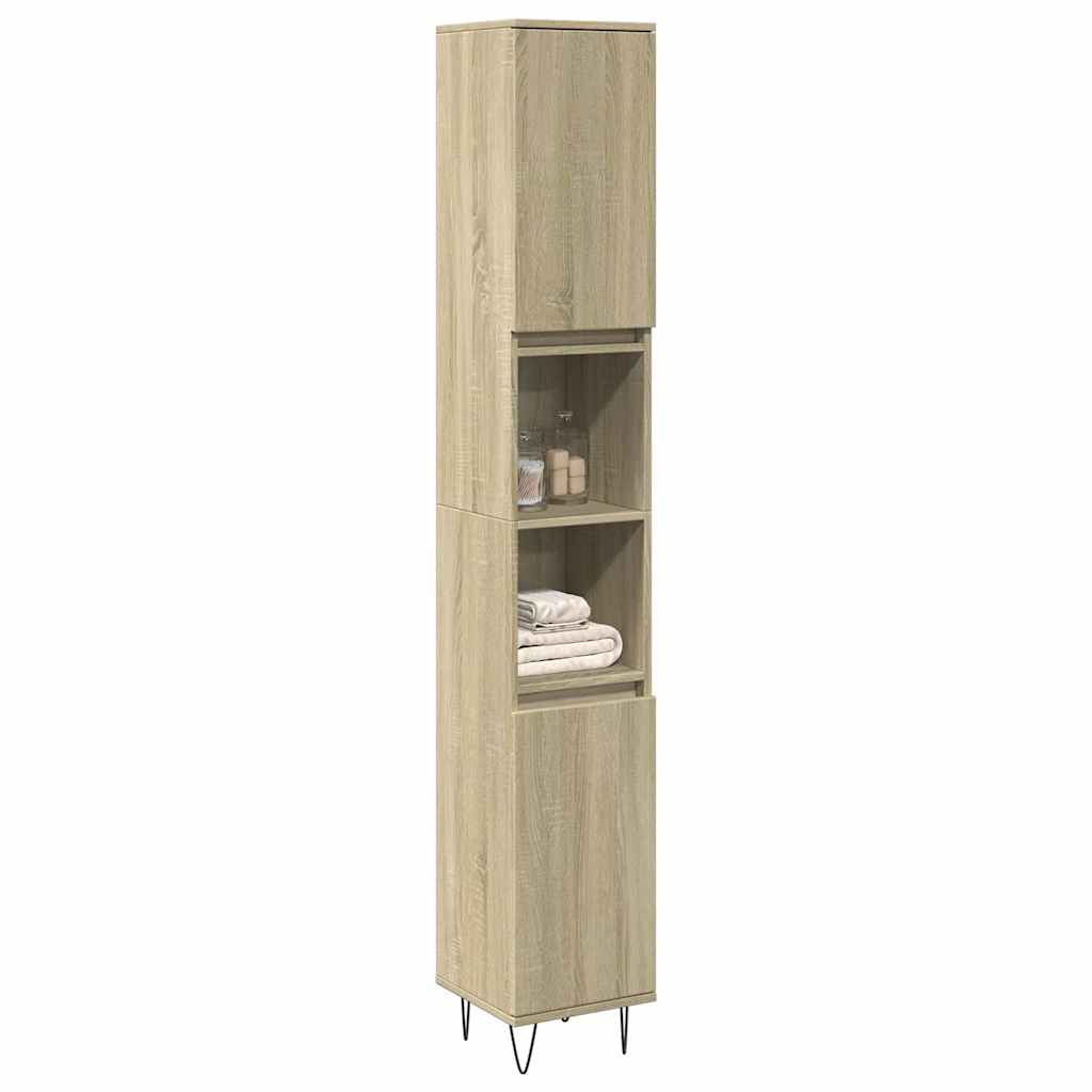 Armoire salle de bain chêne 30x30x190 cm | Leroy Merlin