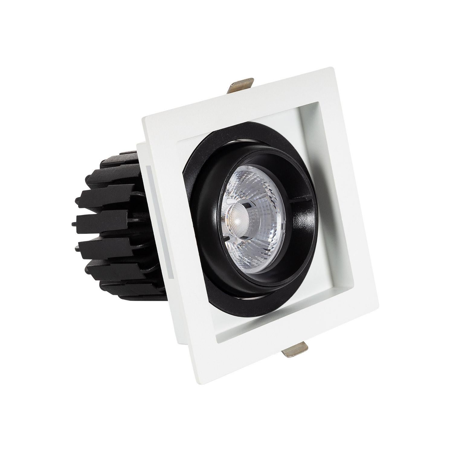 Ledkia Foco Downlight LED 12W COB Direccionable 360º Cuadrado Corte ...