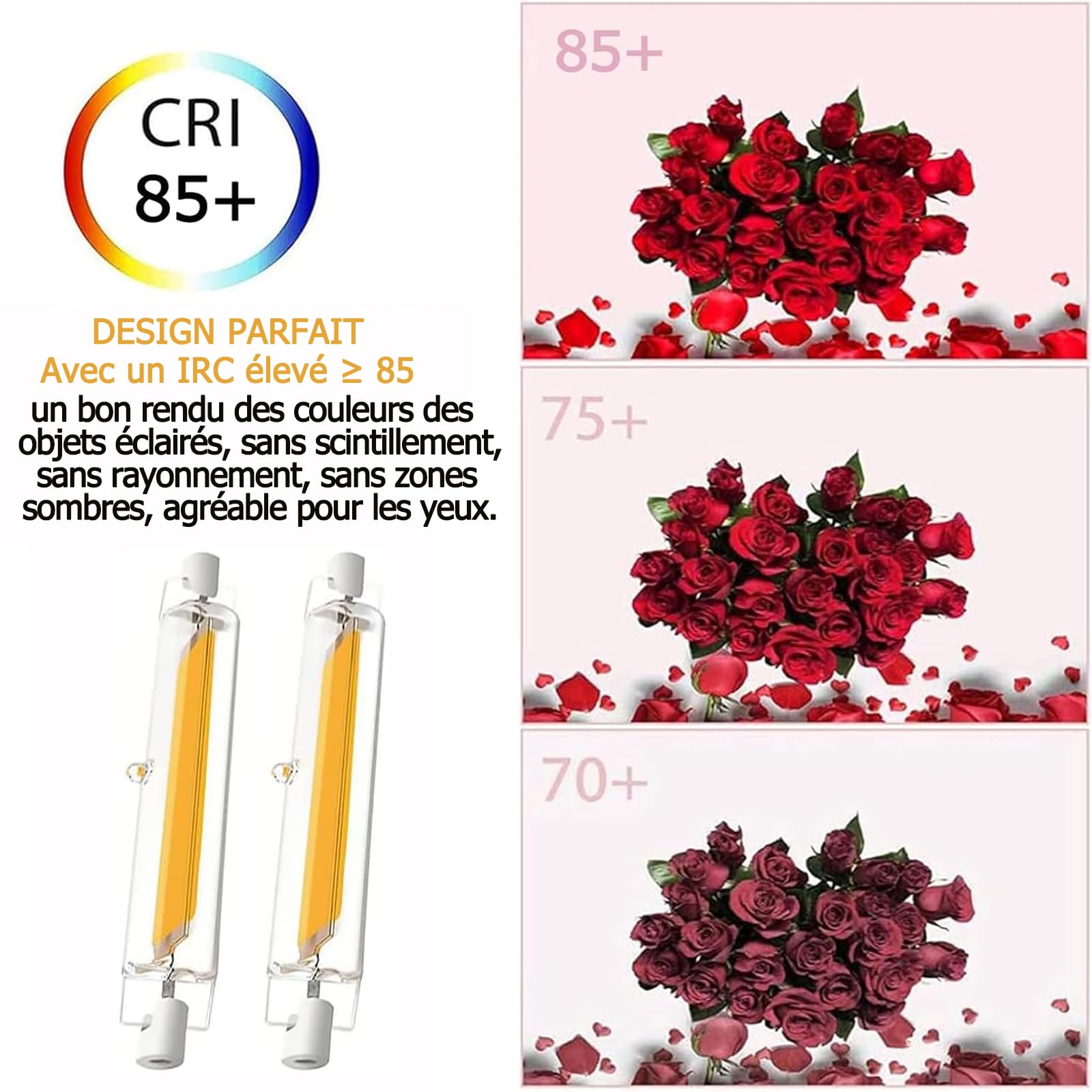 Ampollas LED R7S 78mm Regulables | 10W Luz Natural 4000K 1000LM ...