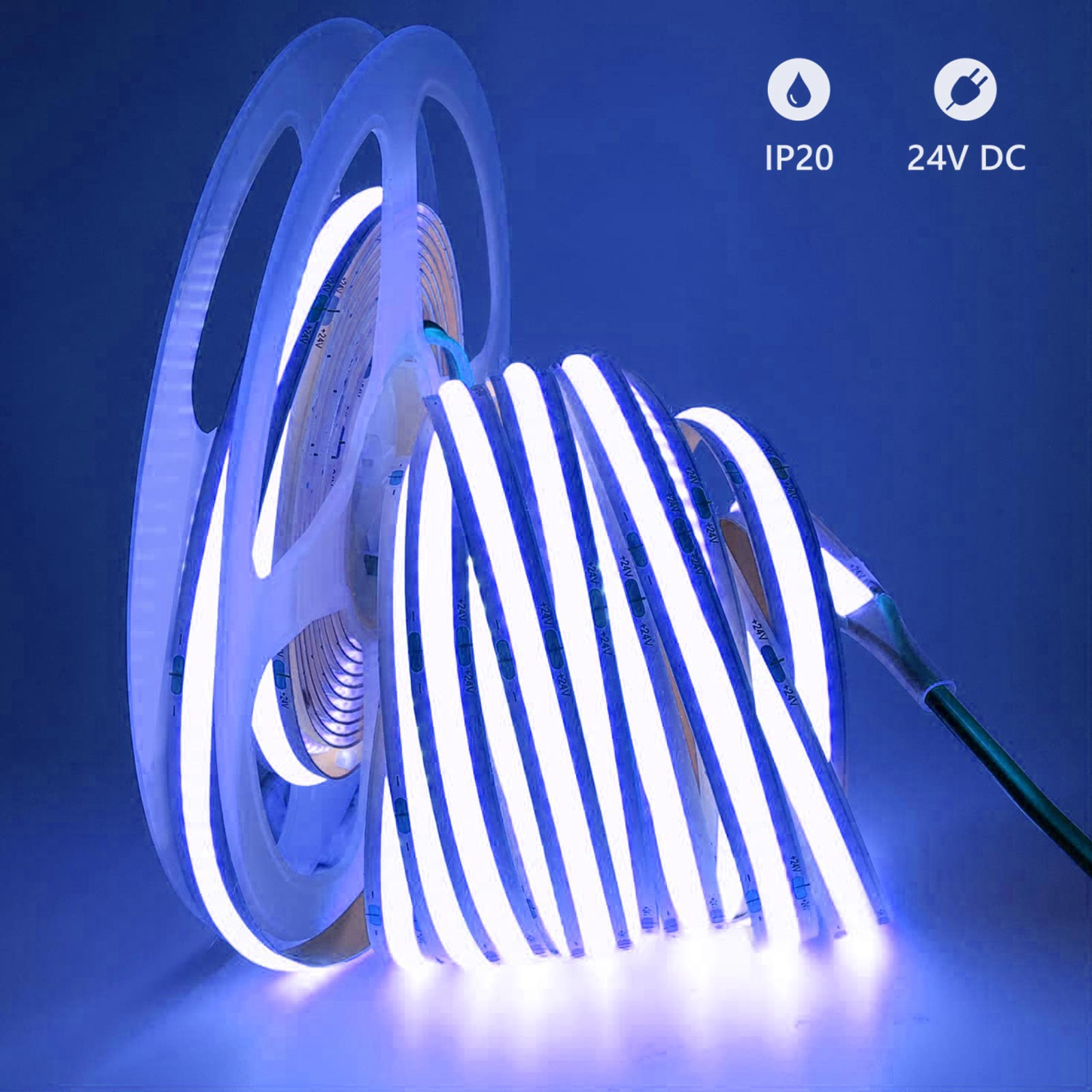 Striscia Linear COB Flex 1600 Led Dimmerabile 24 Volts lama luce ...