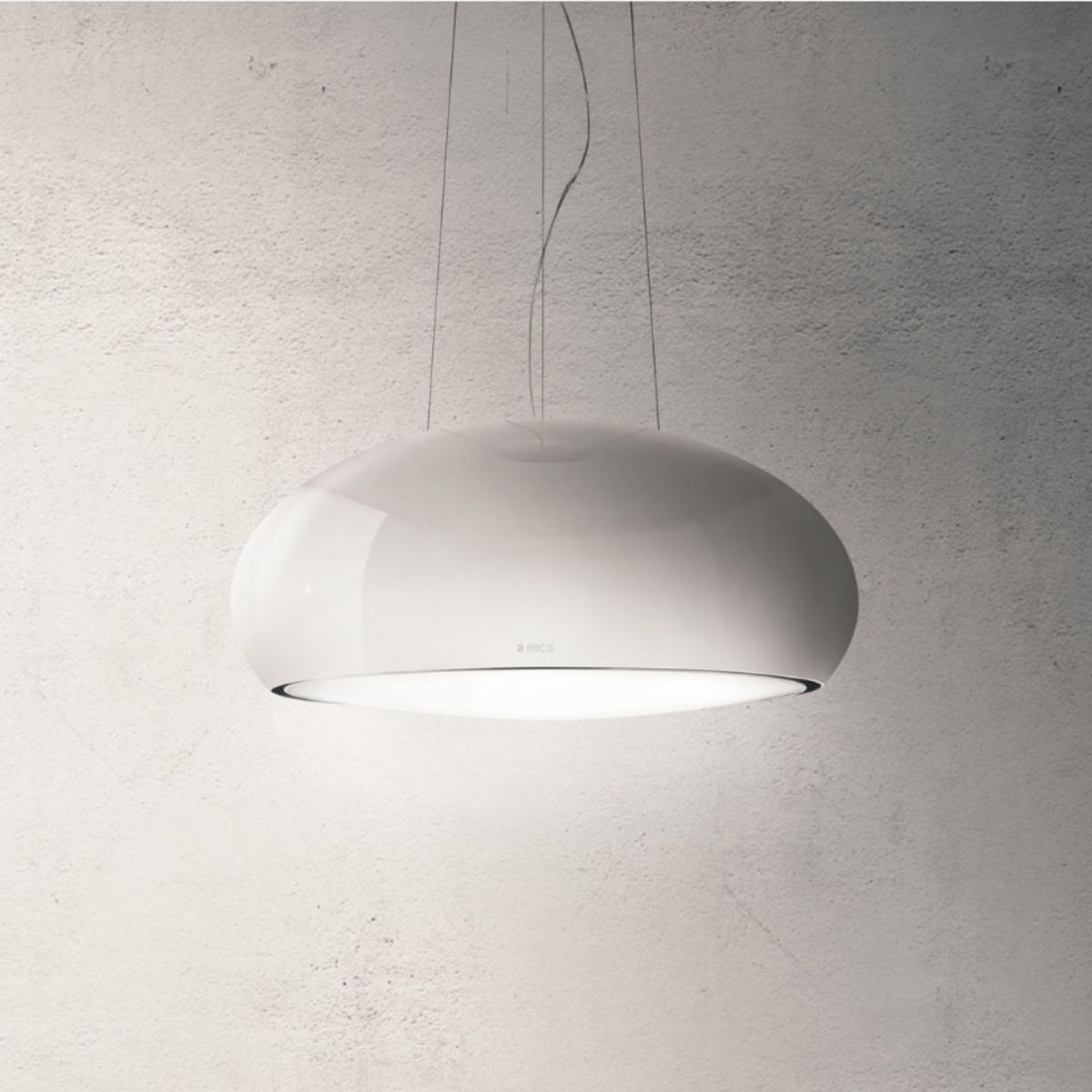 Hotte cuisine Elica suspendue SEASHELL blanc brillant 80 cm | Leroy Merlin