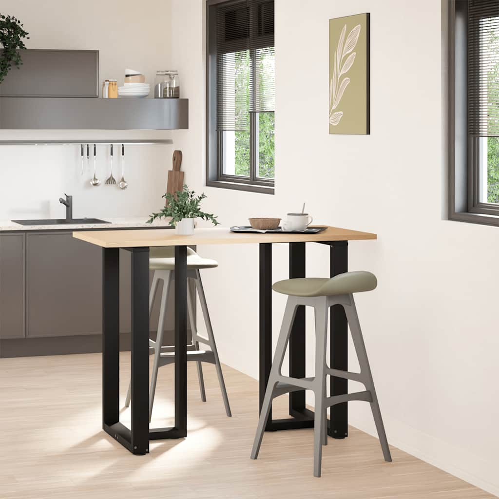 Pieds de table de bar forme de T 2 pcs noir 60x35x(100-101) cm | Leroy ...