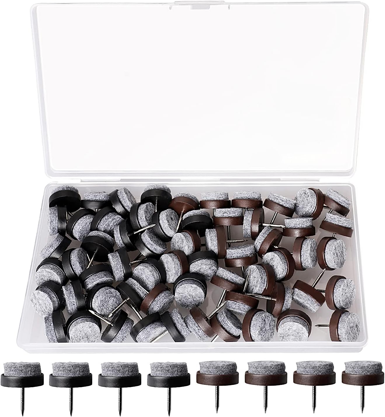 Lot de 60 Patins pour Meubles, 20 MM Patin Chaise à Clouer, Patins ...