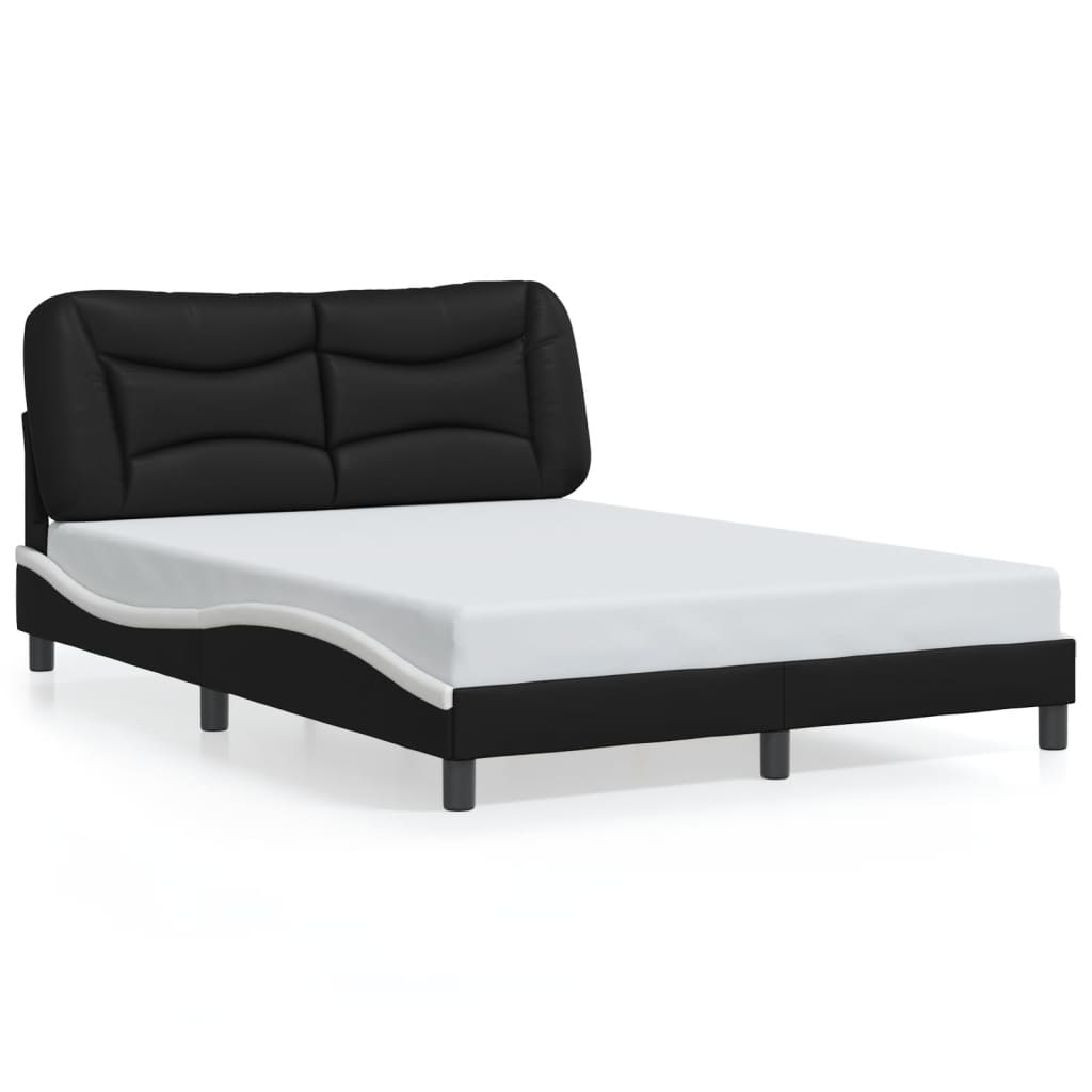 Lit Double | Lit Adulte | Cadre de lit et tête de lit noir et blanc ...
