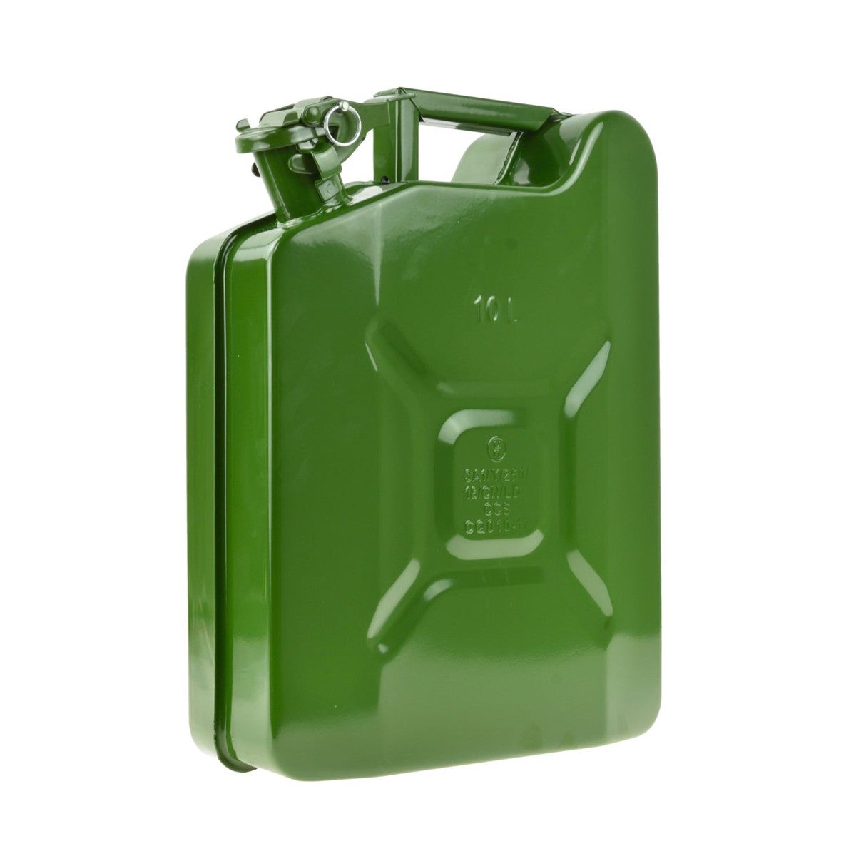 Jerrican essence en métal avec bouchon hermétique Vert 10 L | Leroy Merlin