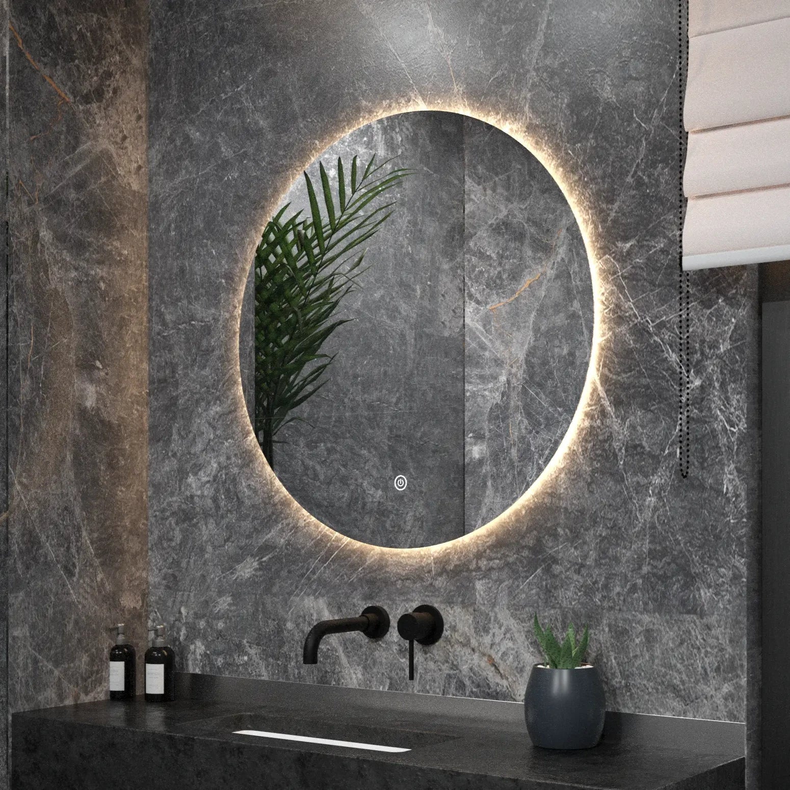 Specchio da bagno - 60 cm - Senza cornice - Antiappannamento - Con luce LED | Leroy Merlin