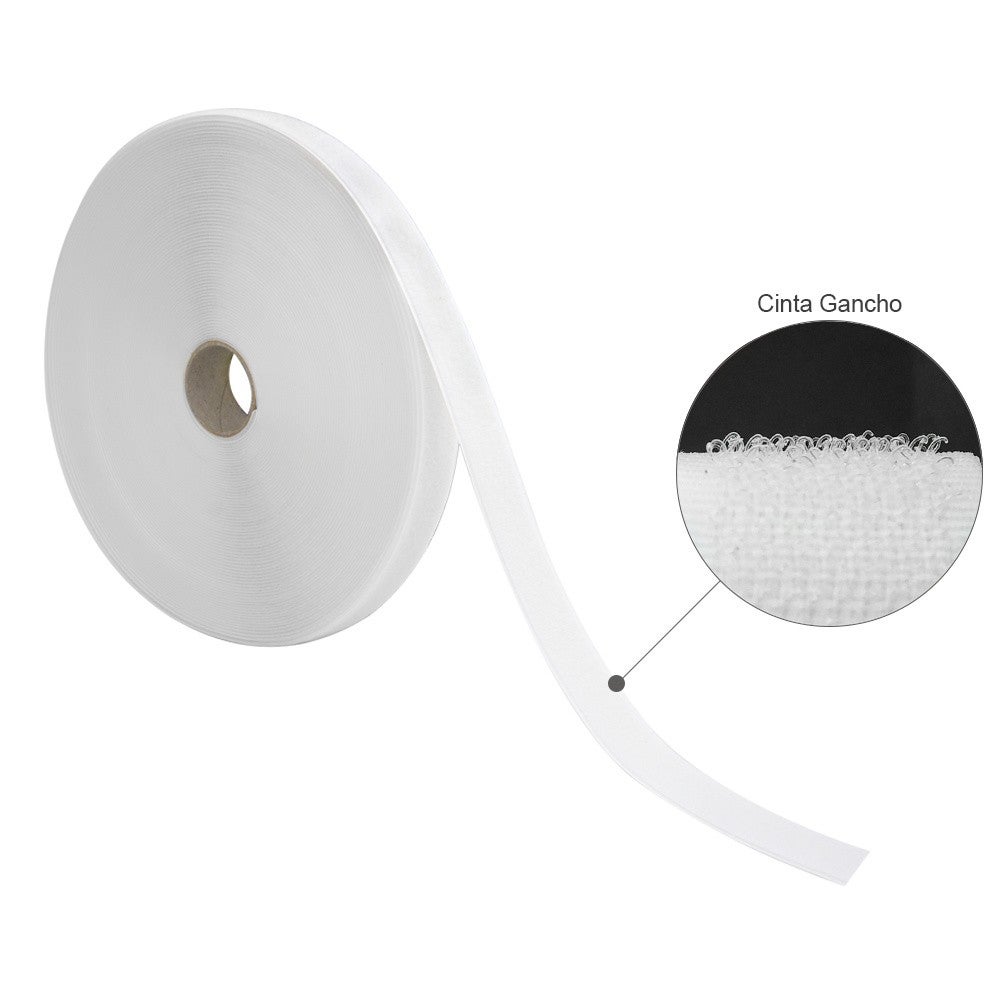 Ruban Velcro Crochet Avec Adhésif Blanc Rouleau 25 mètres | Leroy Merlin